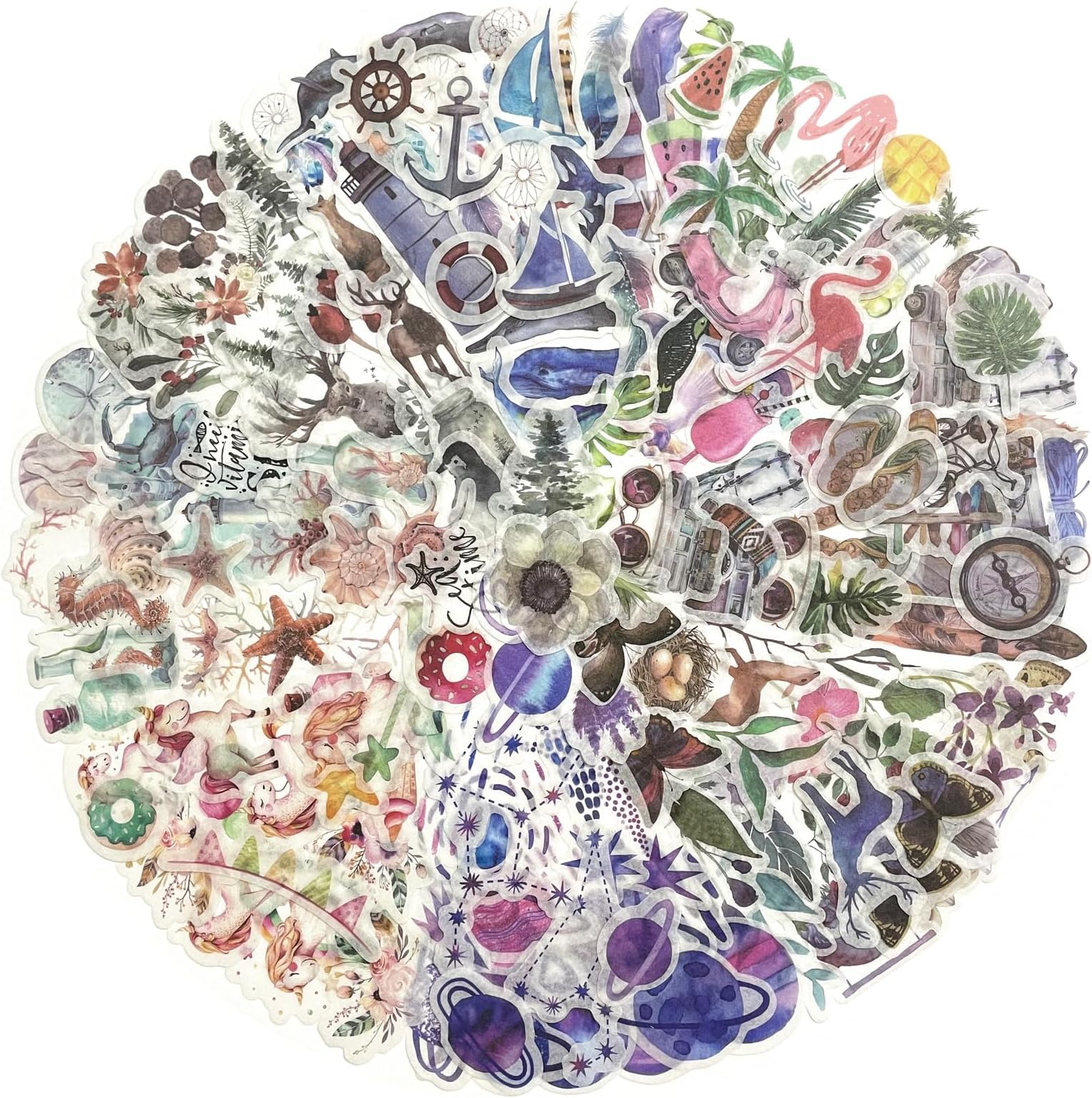 Amazon.com: GEEHUA 50Pcs Ocean Animals Stickers, Waterproof Adhesive ...