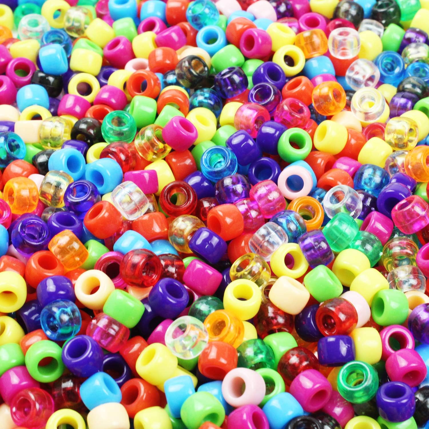 1000PCS Beads Colorful Beads Craft Beads Mixed Colors & Clear : Amazon ...
