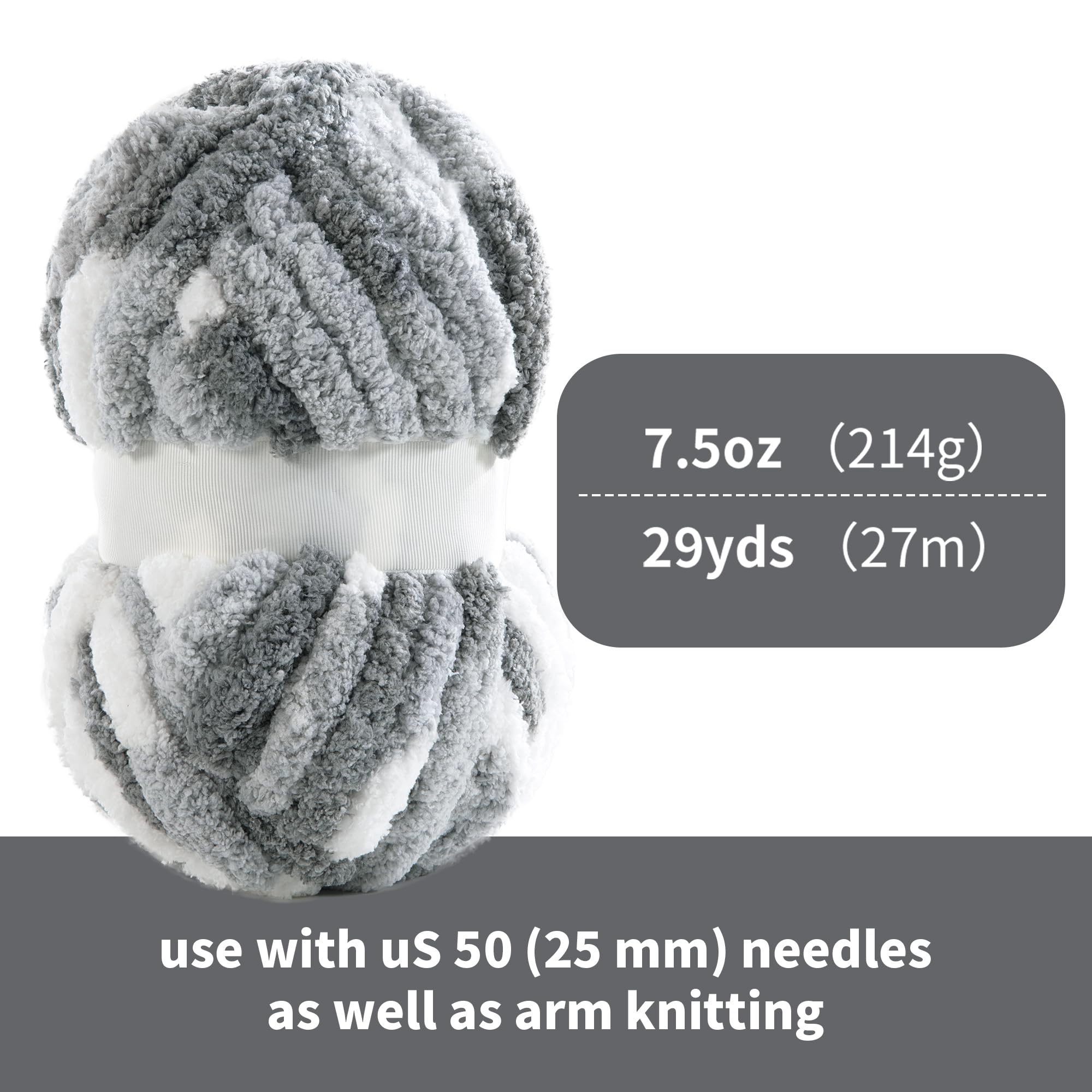 Snapklik.com : HOMBYS 8 Pack Giant Chunky Yarn For Crocheting And Hand ...