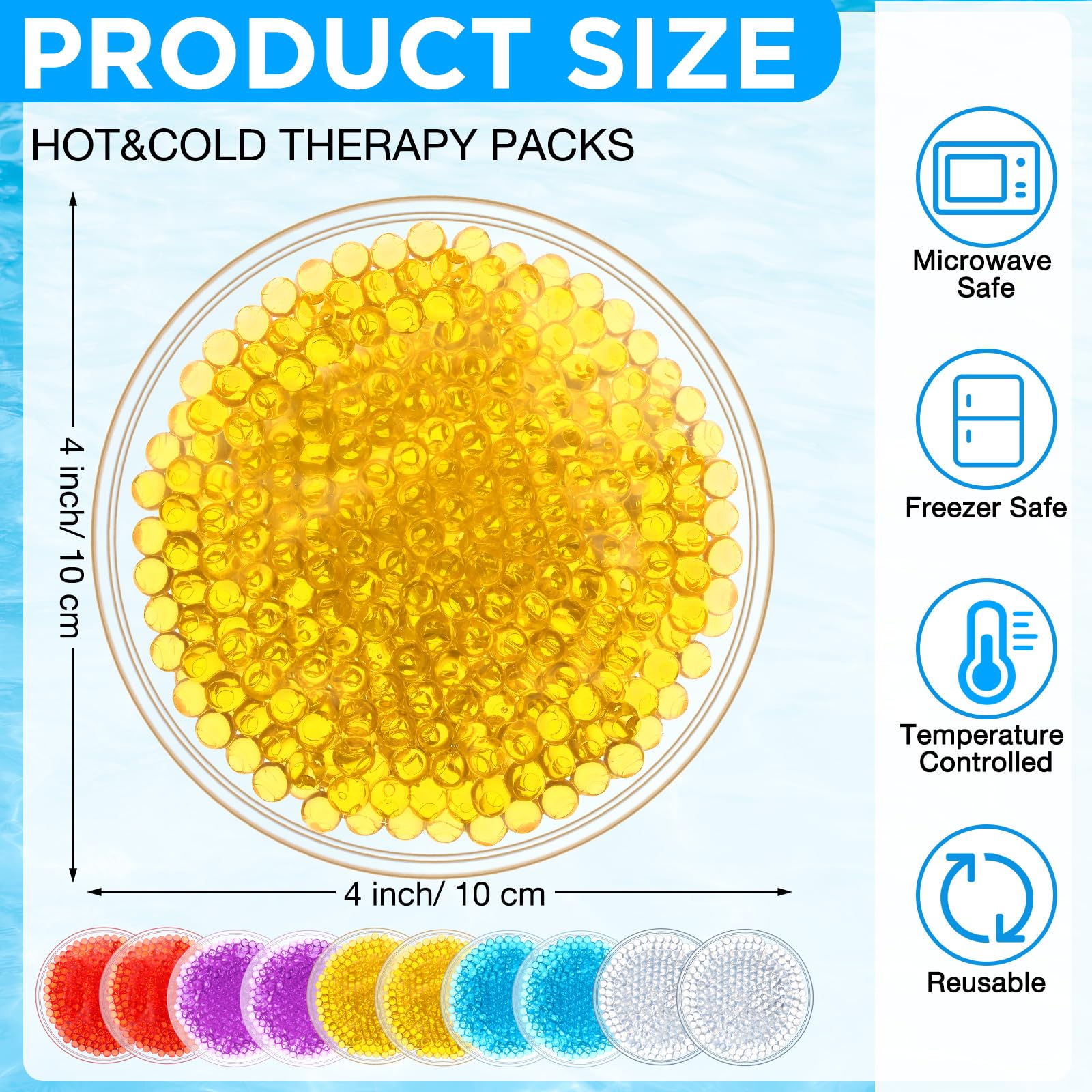 Snapklik.com : TrelaCo Ice Packs For Injuries Reusable 30 Pcs Round ...