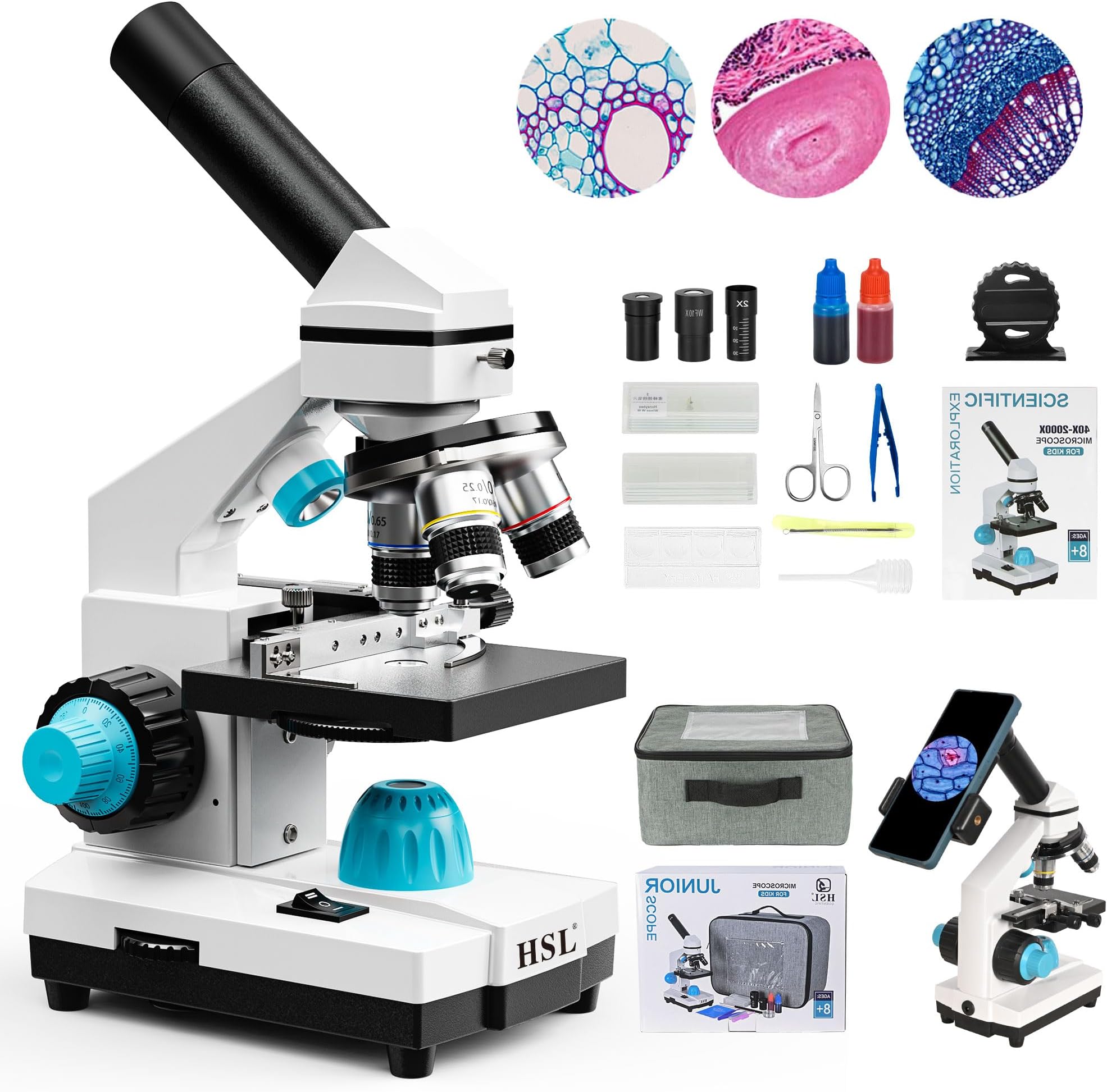 Amazon.com: AmScope M150C-I 40X-1000X All-Metal Optical Glass Lenses ...