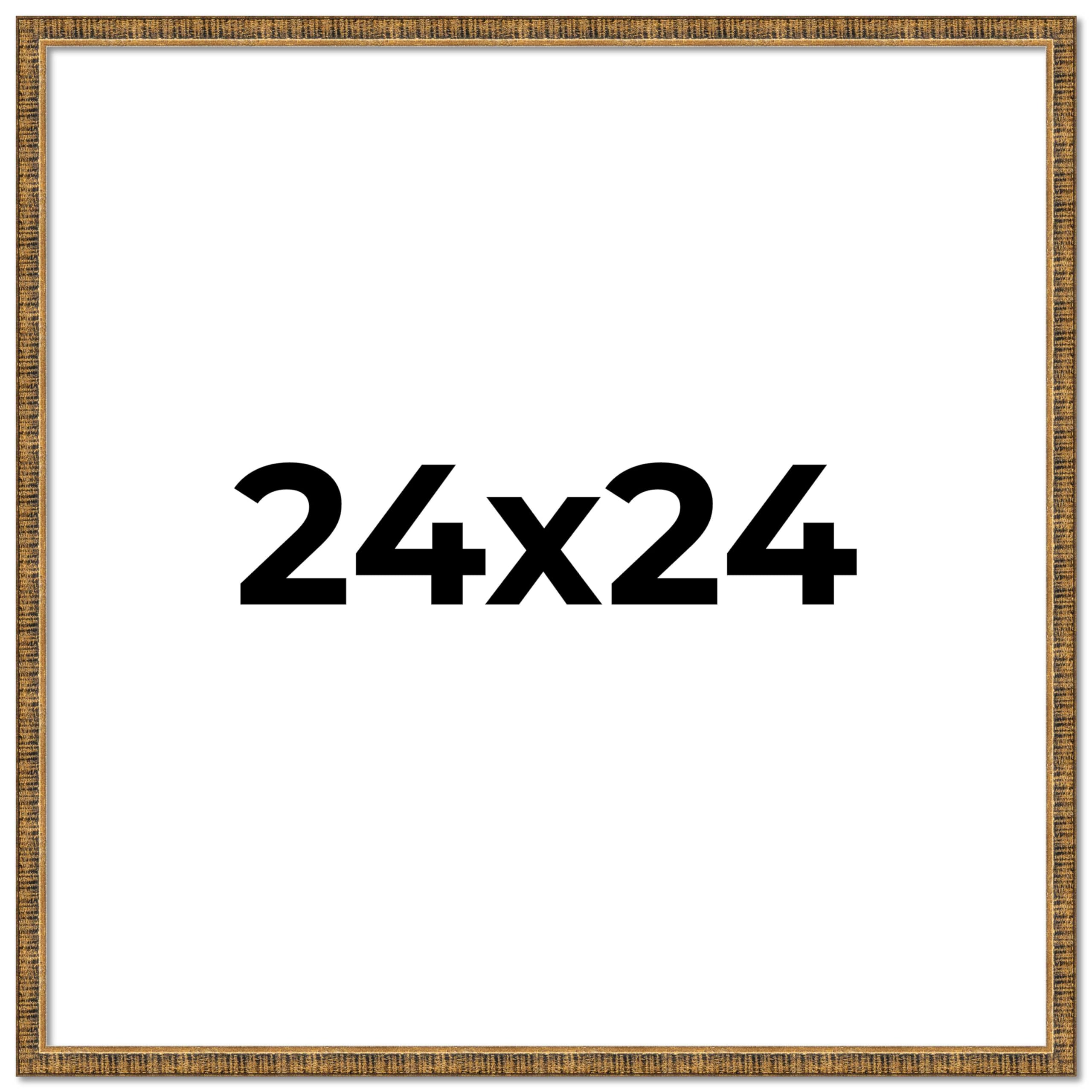 Amazon.com - 24x24 Frame Gold Kingsley Distressed Solid Wood Picture ...