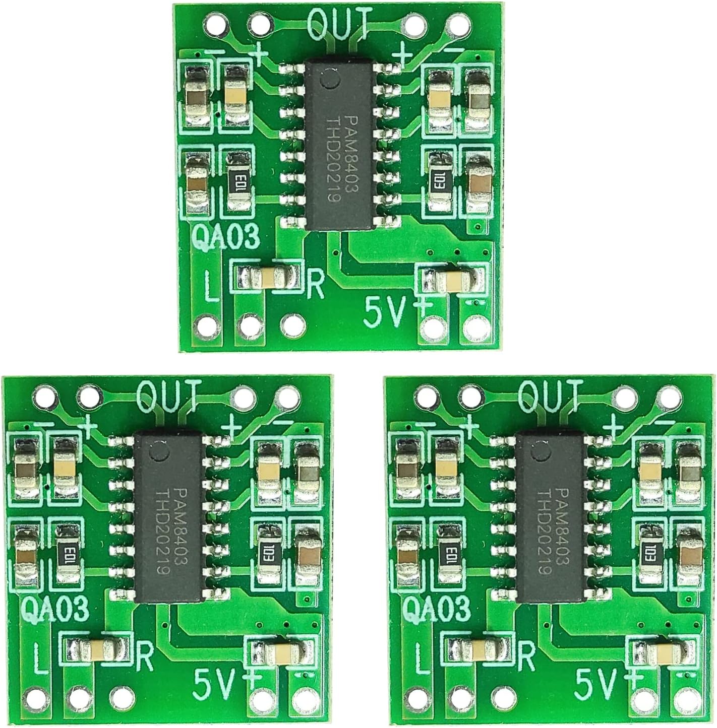 UNIVERSAL HUB PAM8403 Super Mini Digital Amplifier Board Set 2 * 3W Class D Digital 2.5V to 5V ...