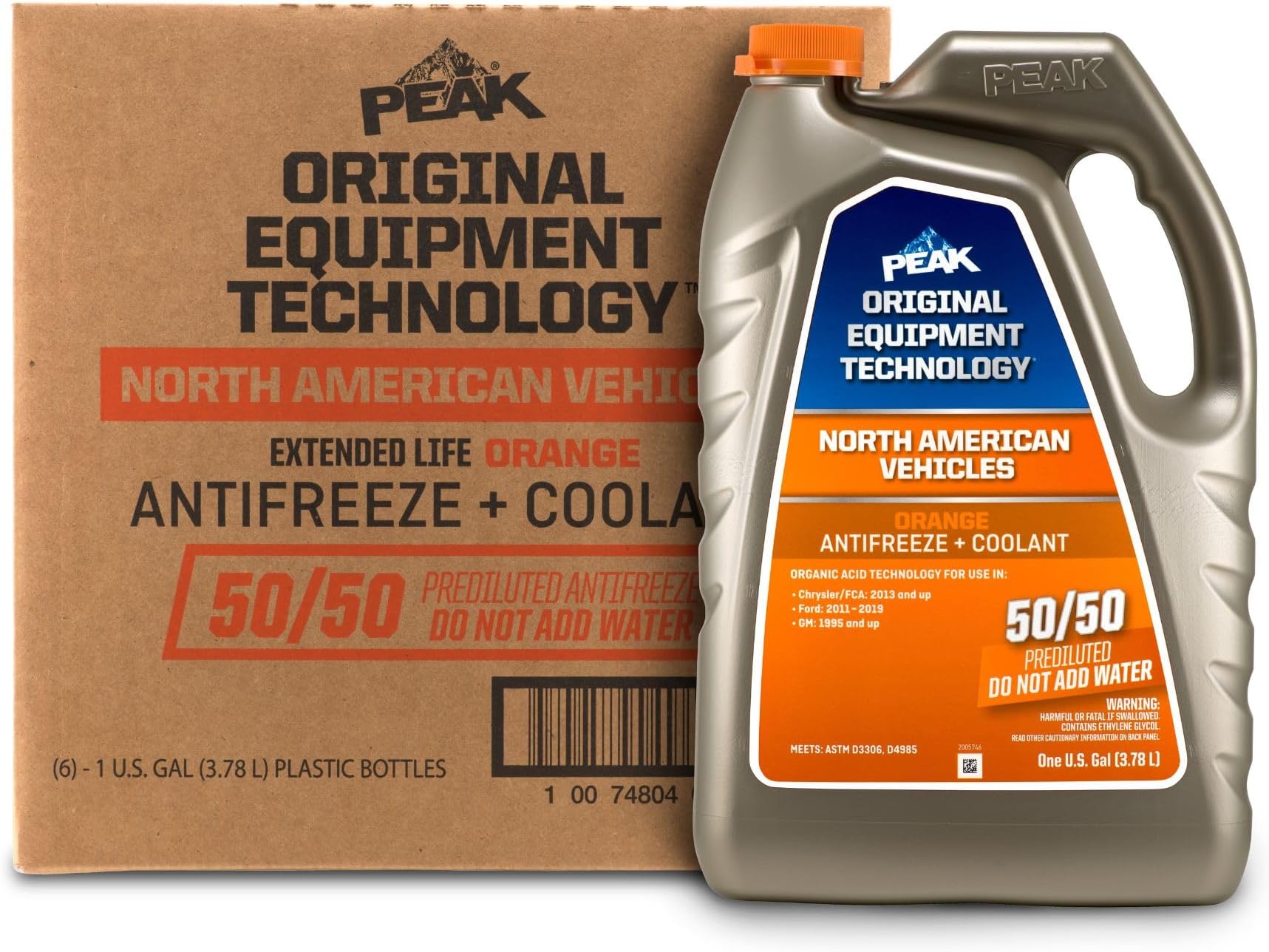 Amazon.com: PEAK OET Extended Life Orange 50/50 Prediluted Antifreeze ...
