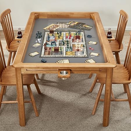 Amazon.com: Board Game Table with Removable Table Top, Seats 4 to 6 ...