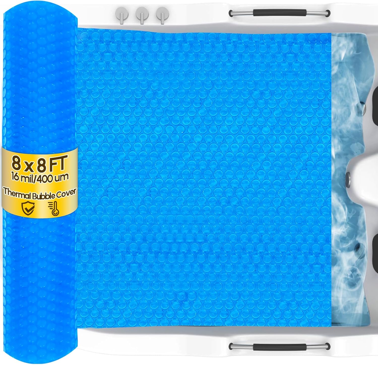 Amazon.com : Angooni 8x8FT Hot Tub Thermal Blanket - 16 Mil Hot Tub ...