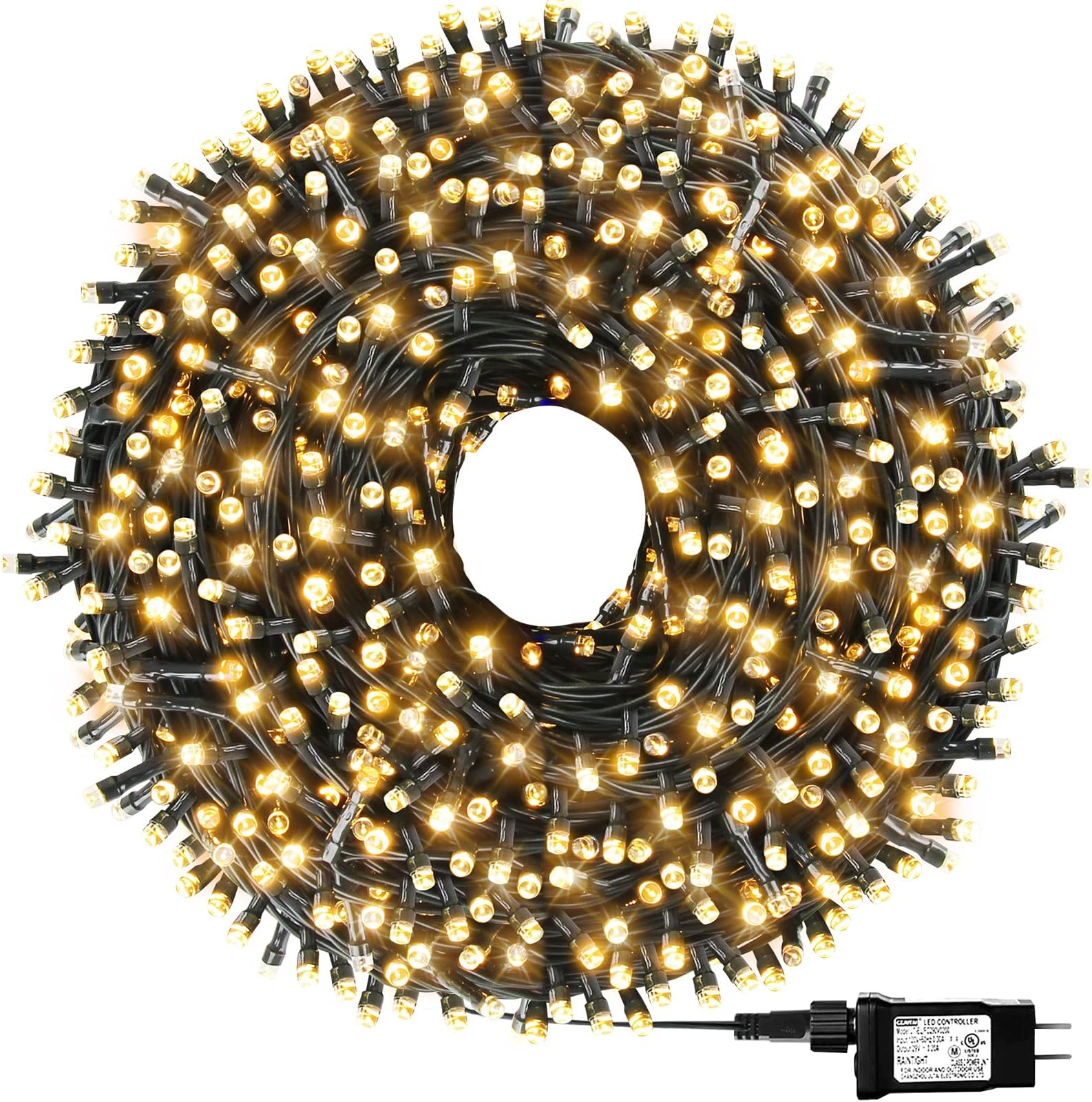 TW SHINE Christmas Lights, 1000 LED 328FT Christmas Tree Lights Plug in ...