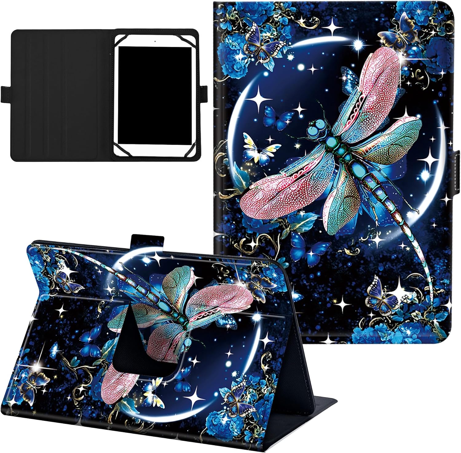 Amazon.com: Universal 9.6-10.5 Inch Tablet Case Dragonfly Butterflies ...
