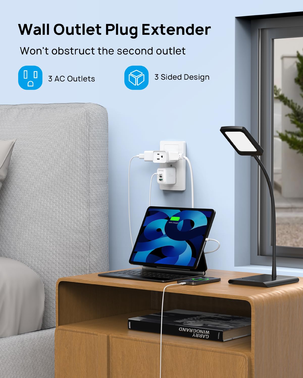 Snapklik.com : TROND Multi Plug Wall Outlet Extender - 2 Pack ...