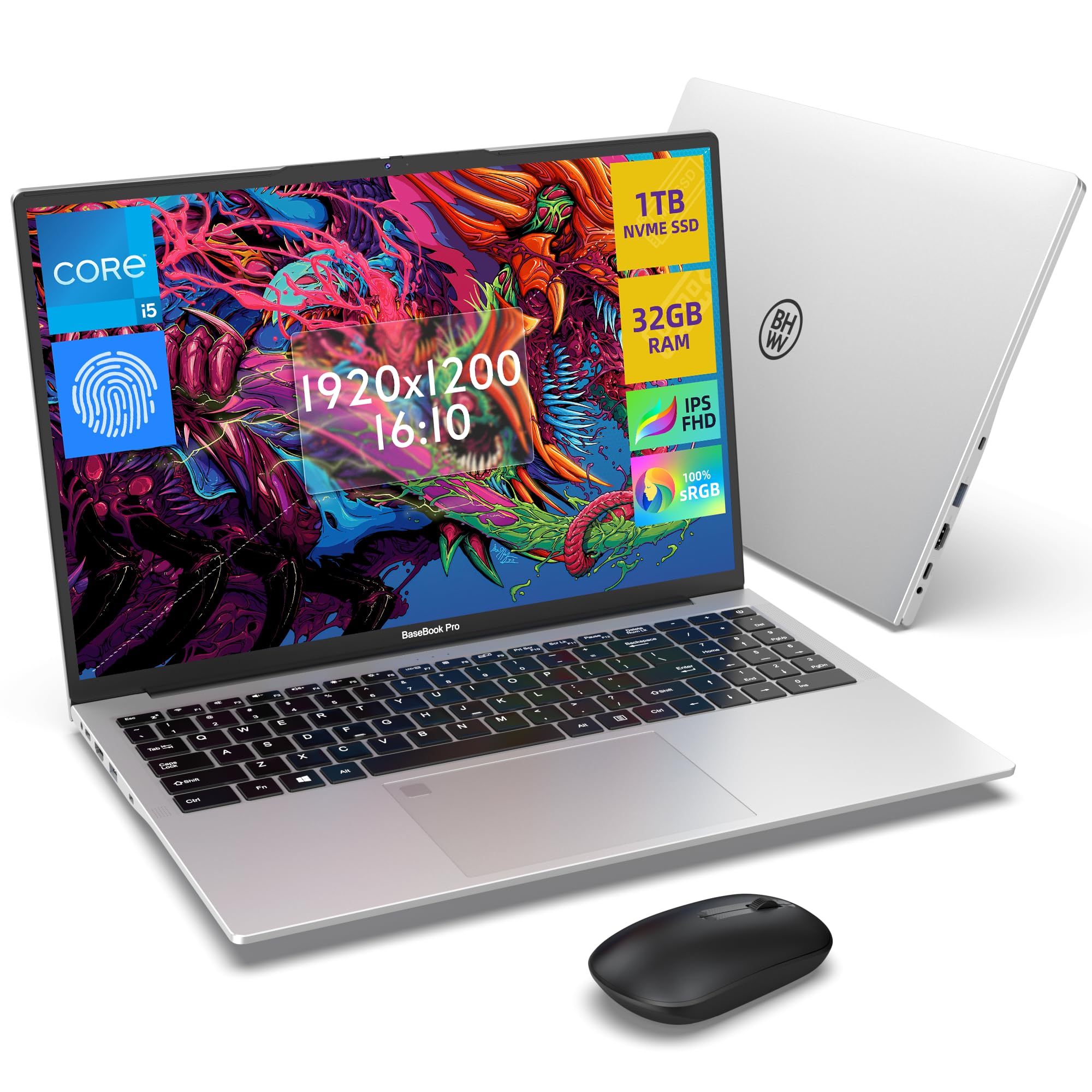 BHWW - Portátil con Win 11 Pro, 32 GB de RAM y SSD de 1 TB, computadora ...