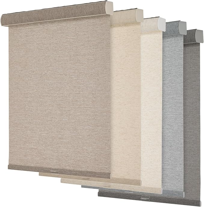 Amazon.com: Persilux Light Filtering Roller Shades for Windows,Cordless ...