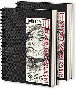 Amazon.com: Hardcover Sketch Book 9 x 11 inches，2 Pack 80-Sheets (68lb ...