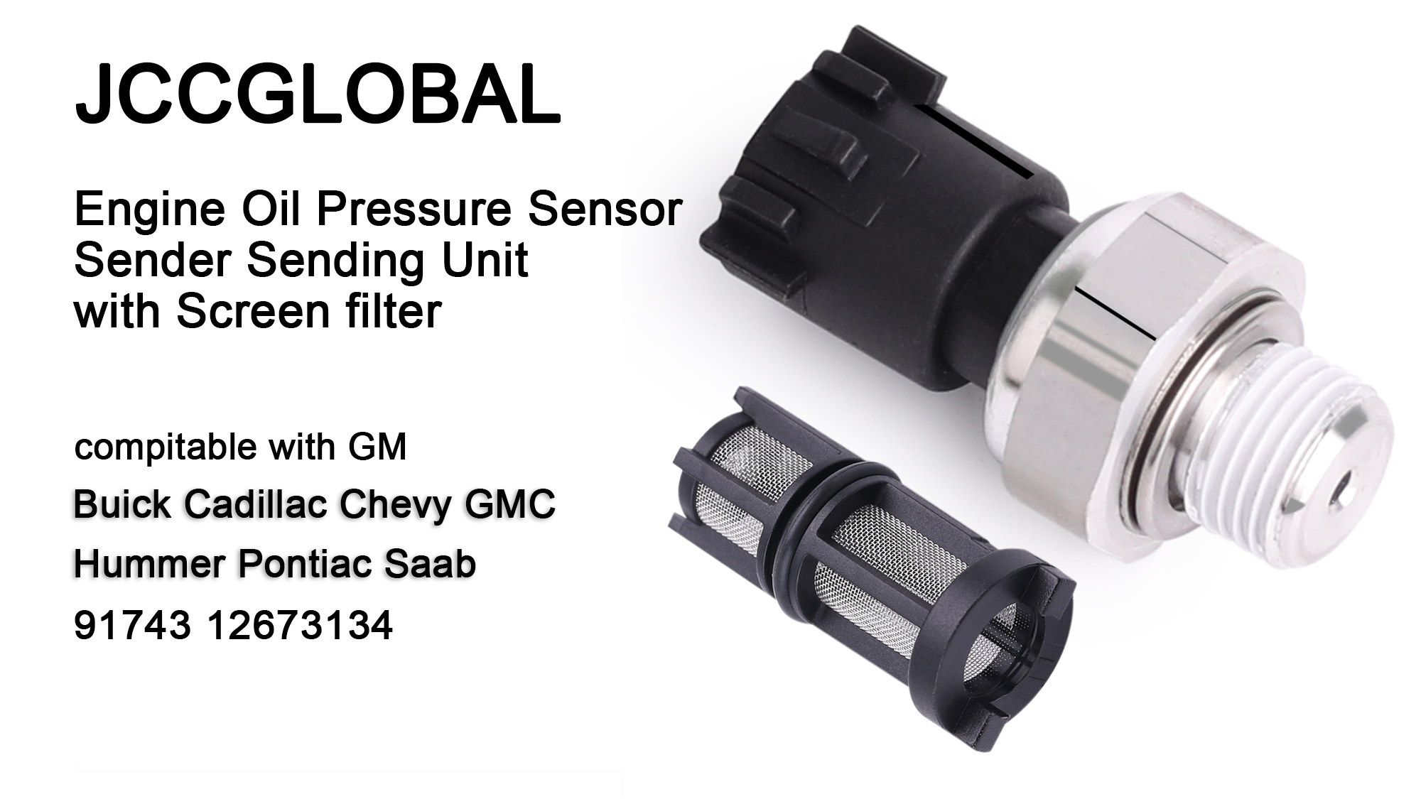 Watch 12673134 Engine Oil Pressure Sensor with filter Compatible with ...