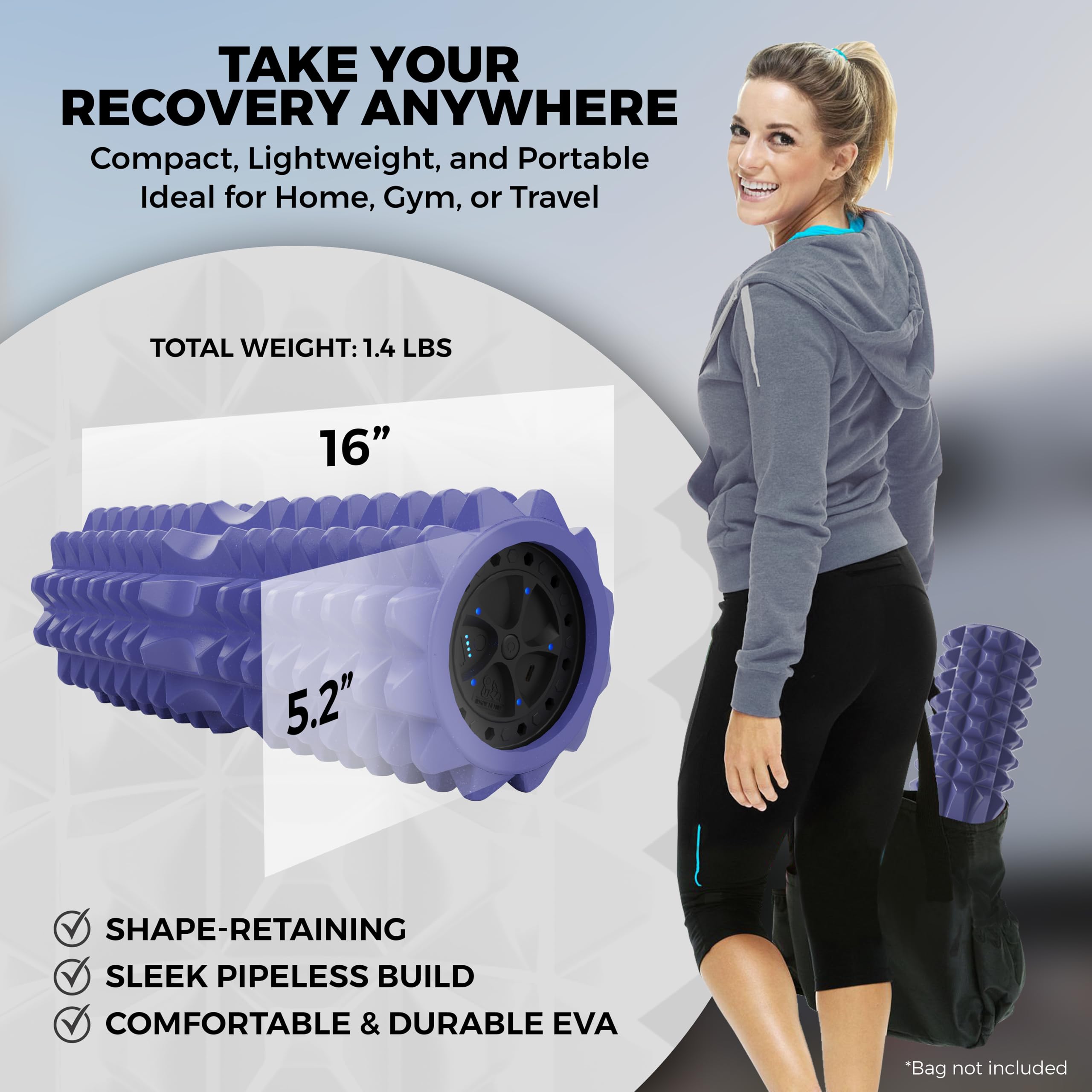 Snapklik.com : Nordic Lifting Vibrating Foam Roller W/ 5 Intensity ...