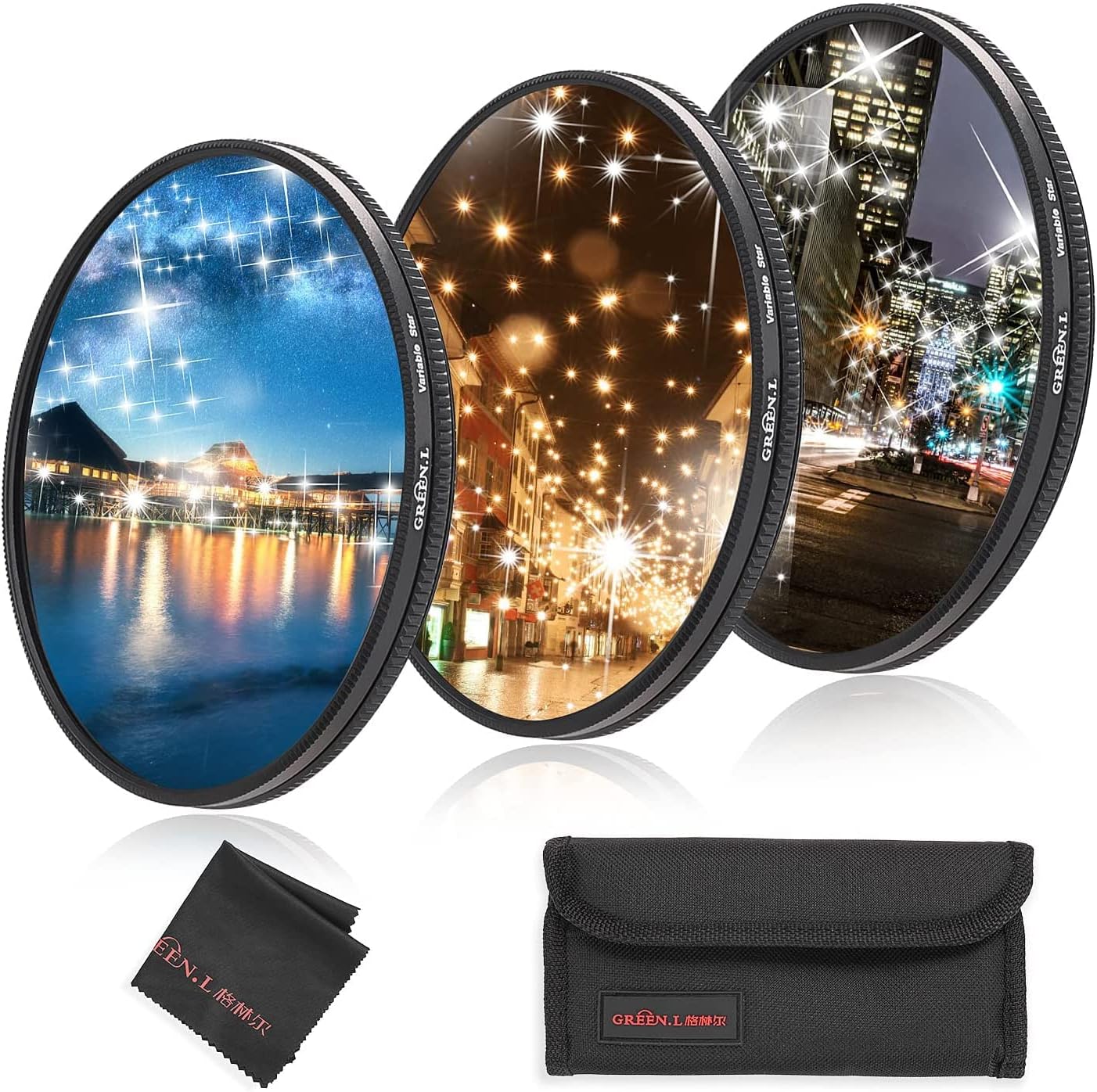 Amazon.com : GREEN.L 62mm Star Filter, Slim Variable Starburst Filter ...