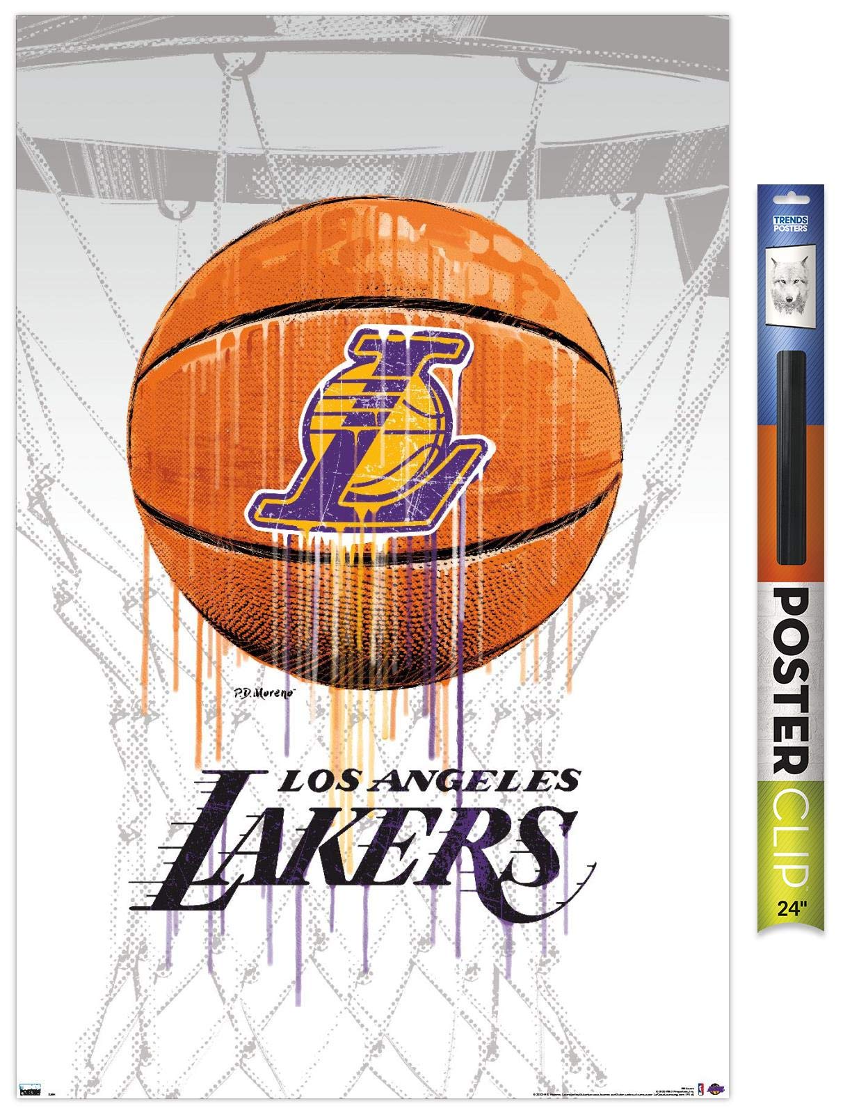 Amazon.com: Trends International NBA Los Angeles Lakers - Drip Ball 20 ...