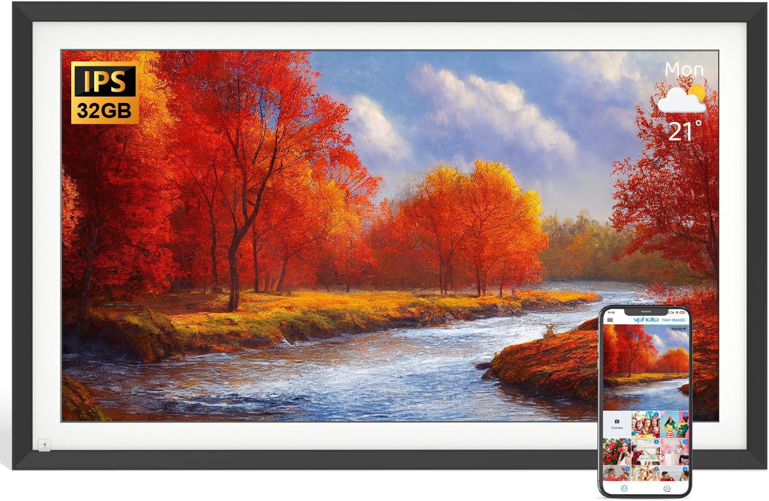 Buy FULLJA Digital Picture Frame 15 inch - Large WiFi Smart Photo Frame ...