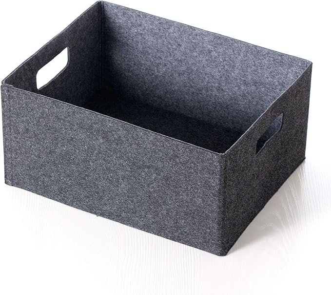 Amazon.com: PANPAN-Shine Self-supporting collapsible felt storage basket in darkgrey for ...