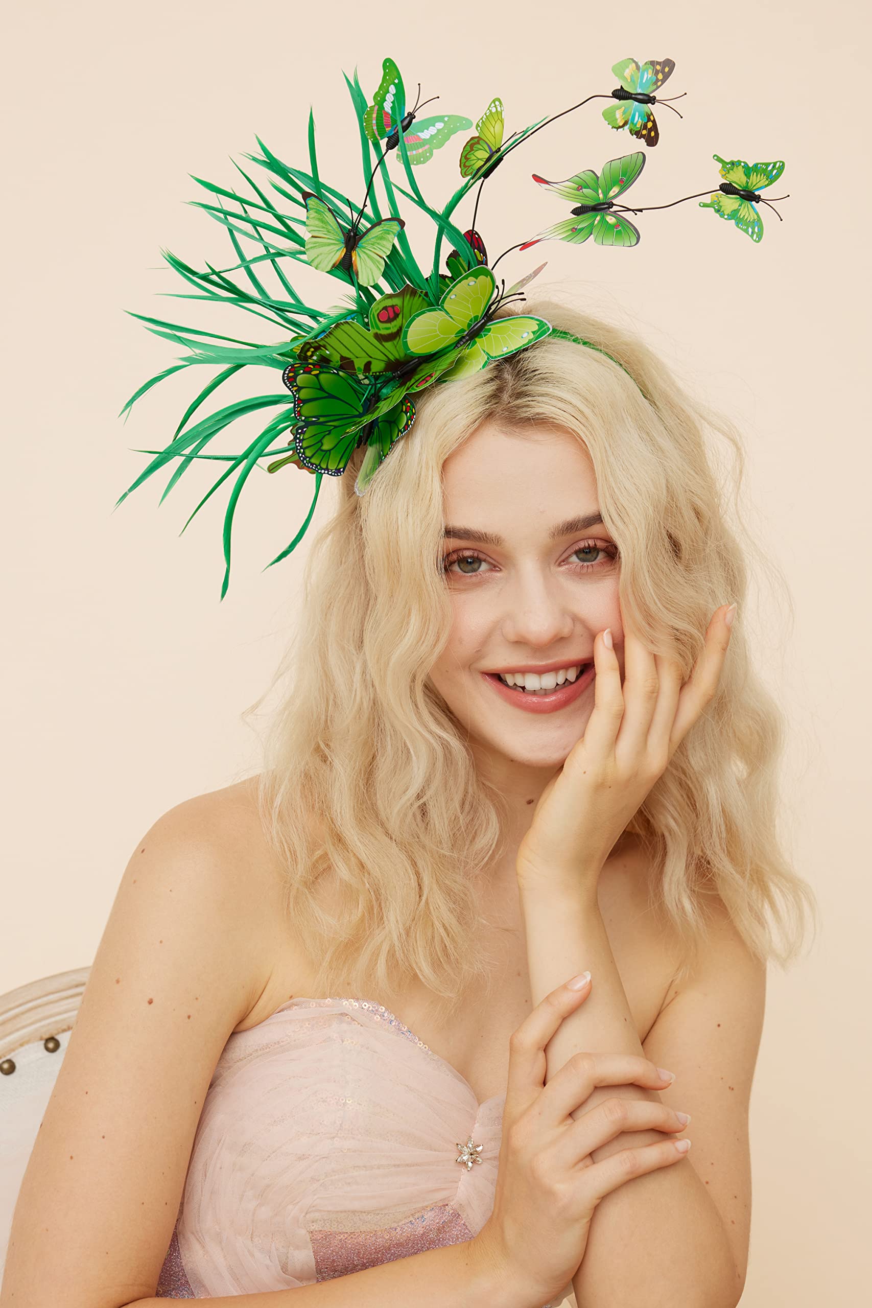 Snapklik.com : Gionforsy Butterfly Fascinator Headband Monarch ...