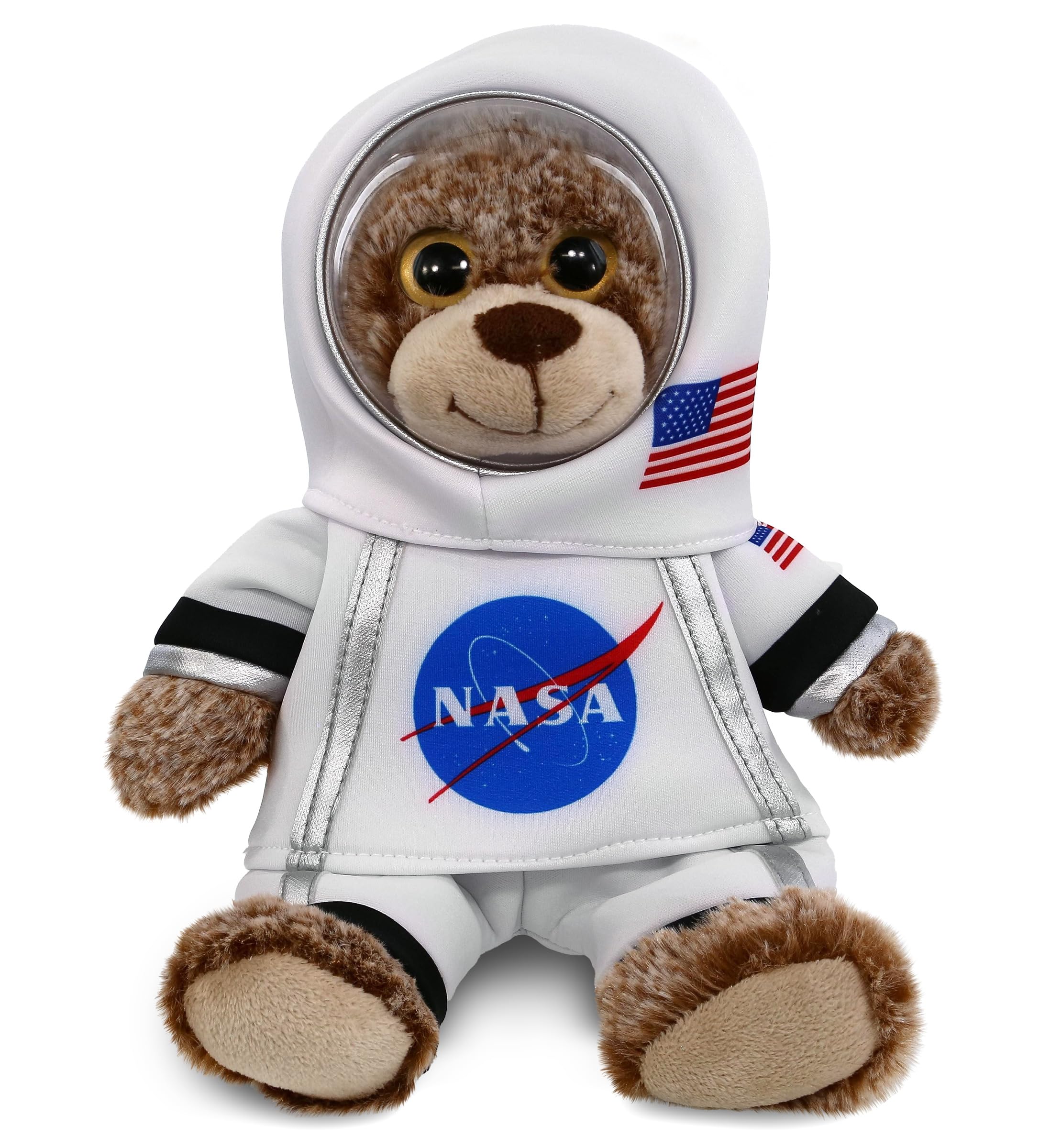 Amazon.com: DolliBu Sitting Brown Bear Astronaut Plush Toy - Wild Life ...