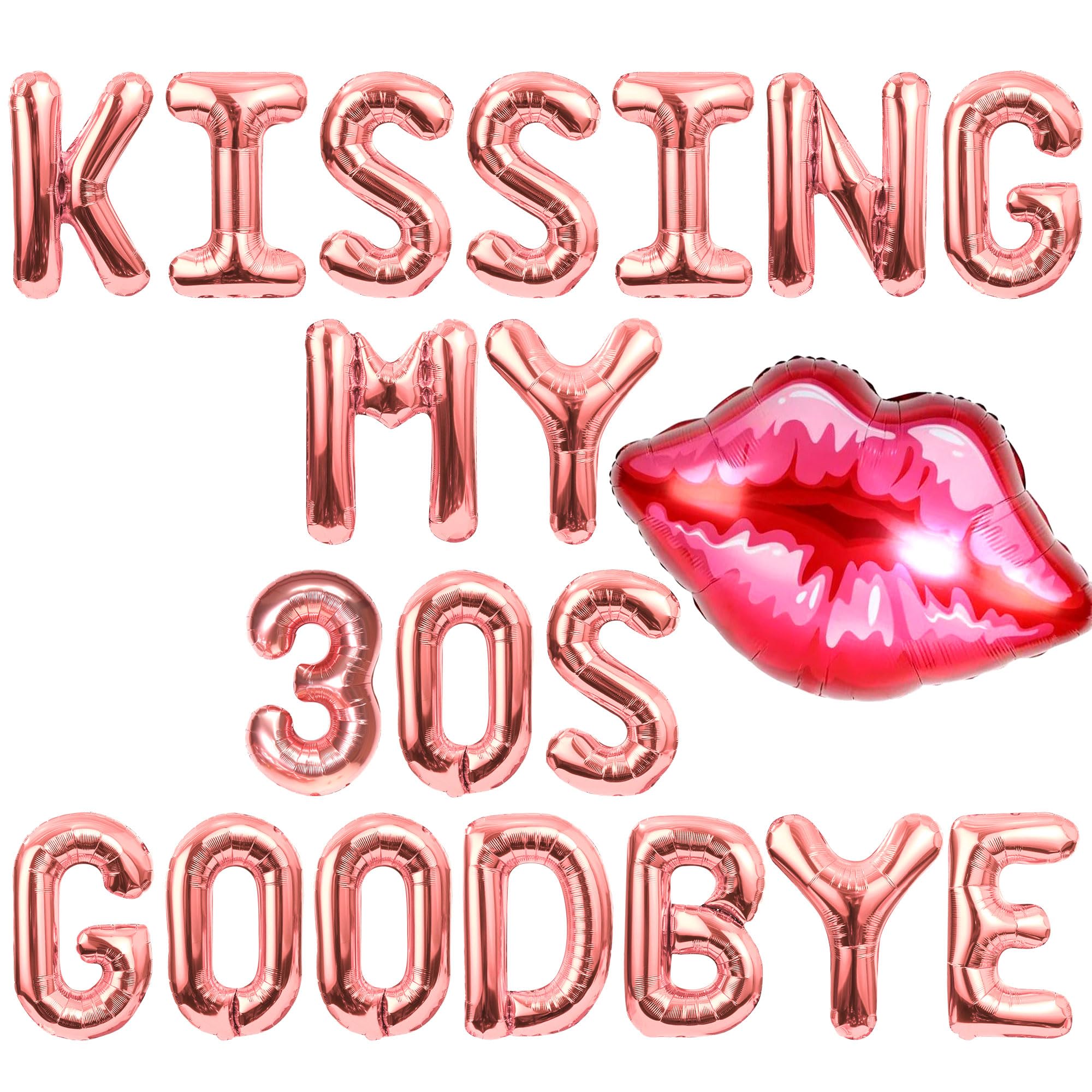 Snapklik.com : Kissing My 30s Goodbye Decorations Kissing My 30s ...