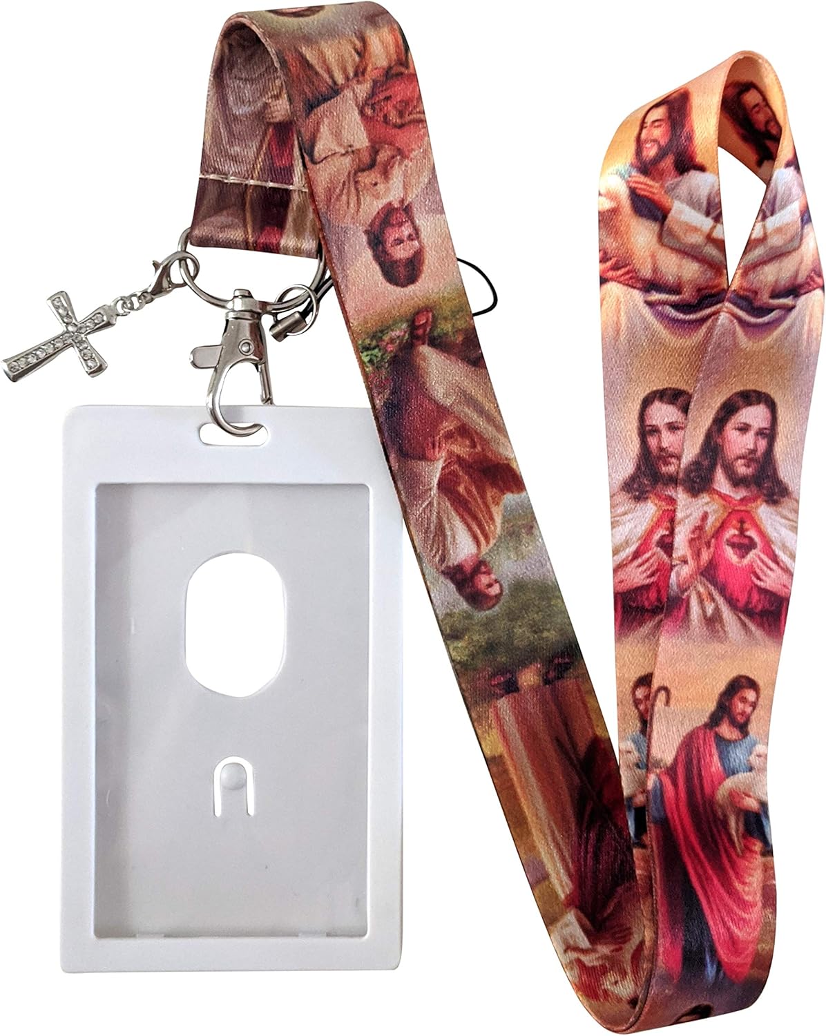 Amazon.com : Religious Church Jesus Lanyards w/ID Badge Holder and ...