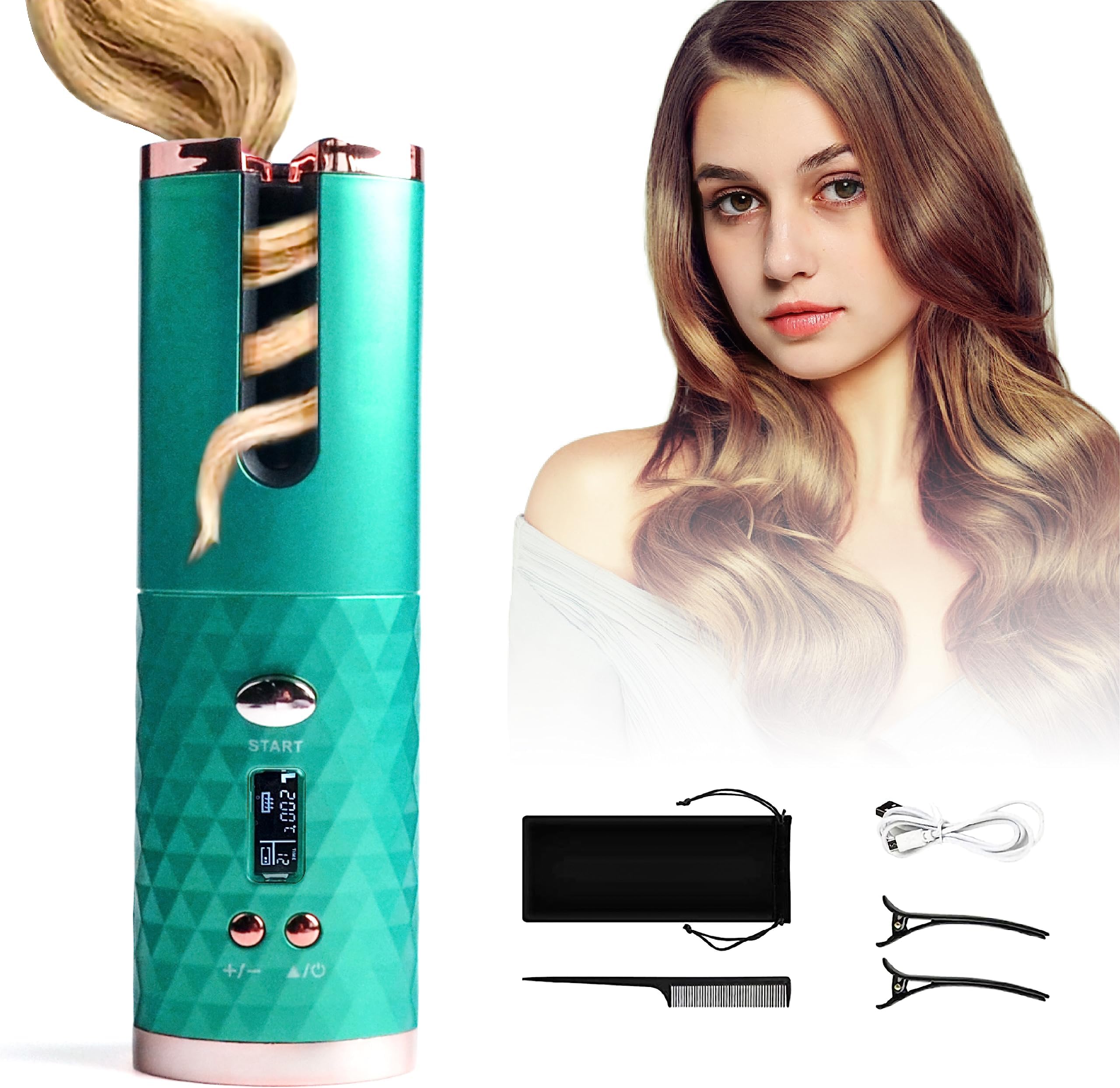 Amazon.com: Automatic Curling Iron, Hair Curling Iron for Hair Styling ...