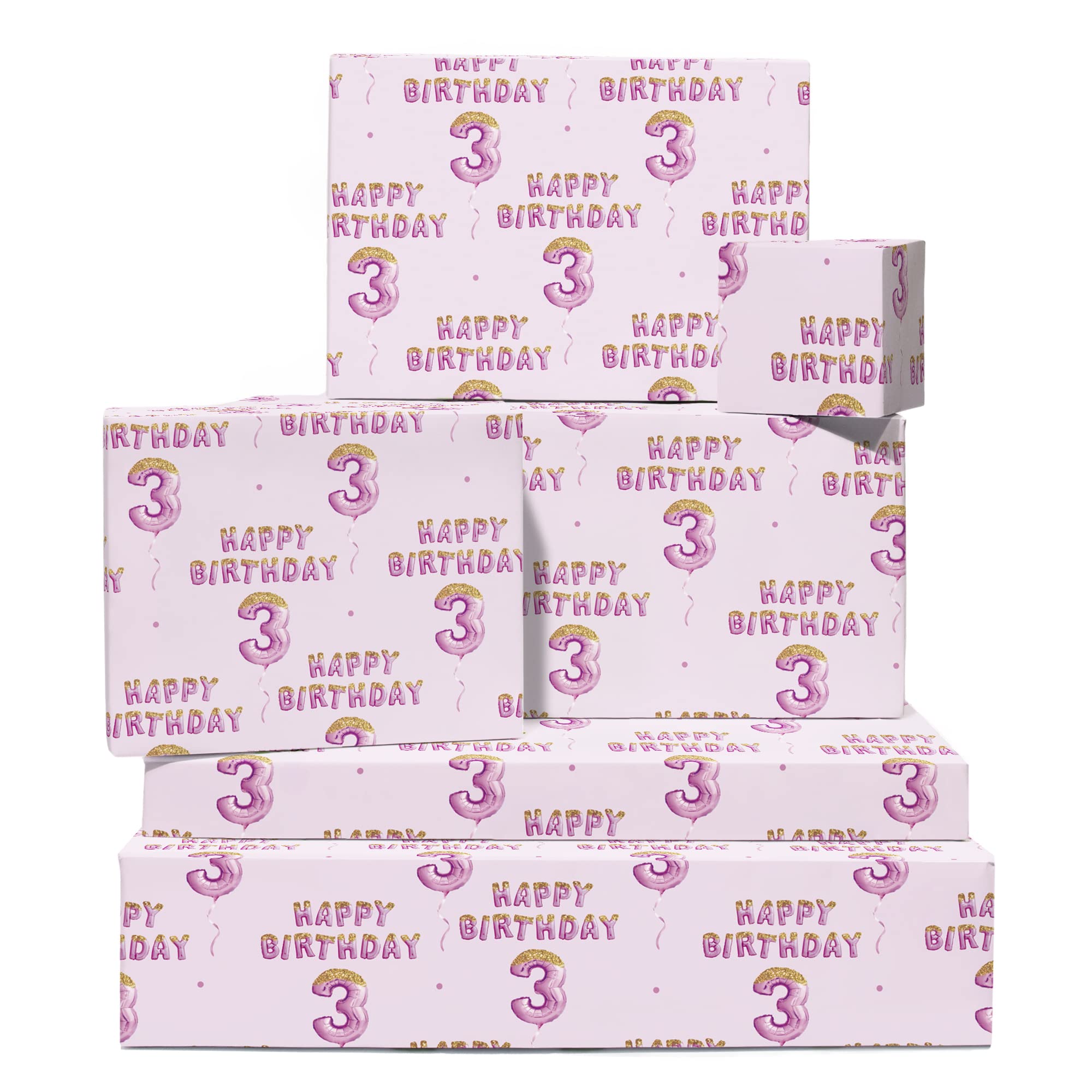 Amazon.com: CENTRAL 23 Birthday Wrapping Paper For Girls - 6 Sheets ...