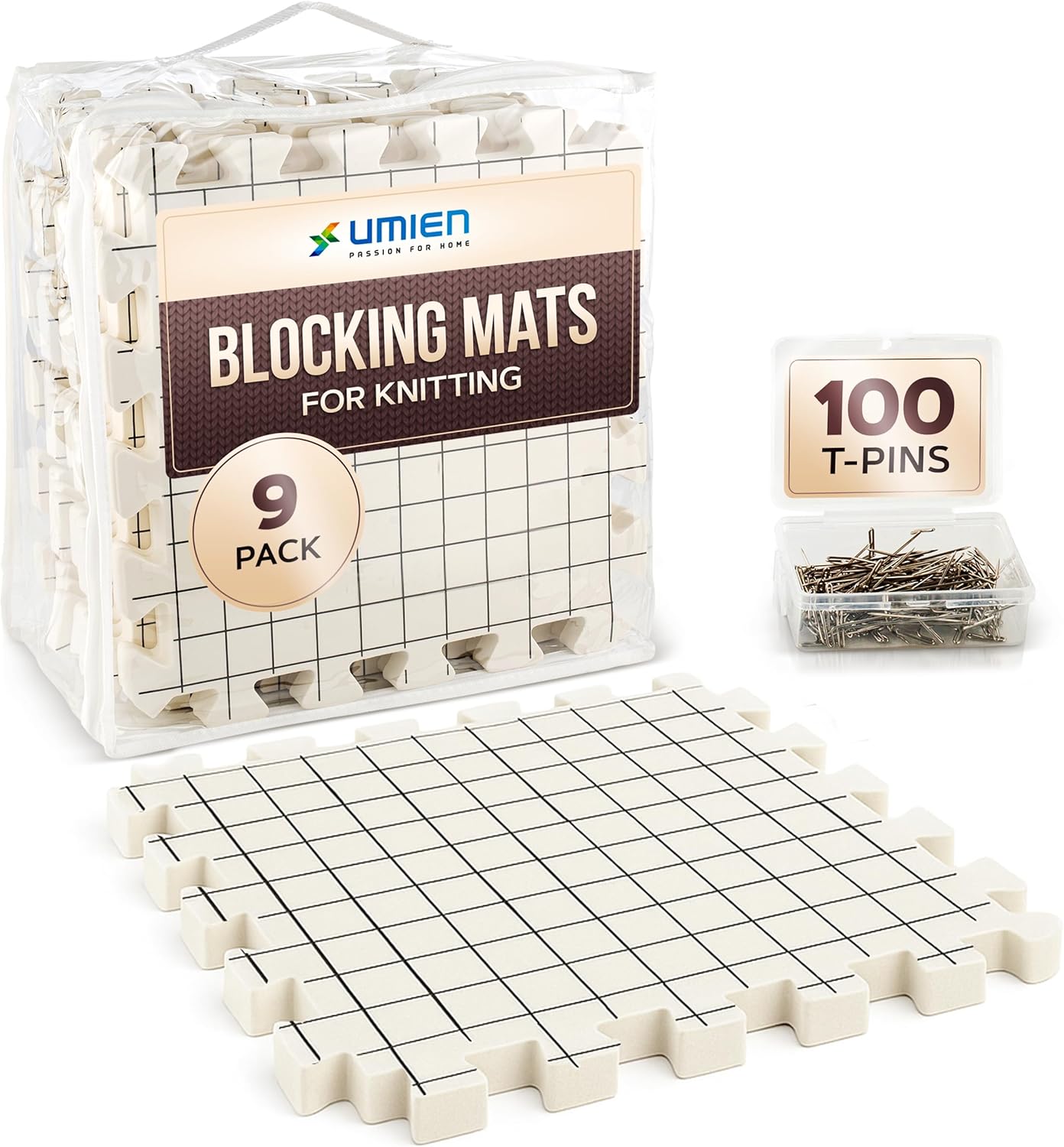 Amazon.com: UMIEN™ Blocking Mats for Knitting (9-Pack) - Extra Thick ...