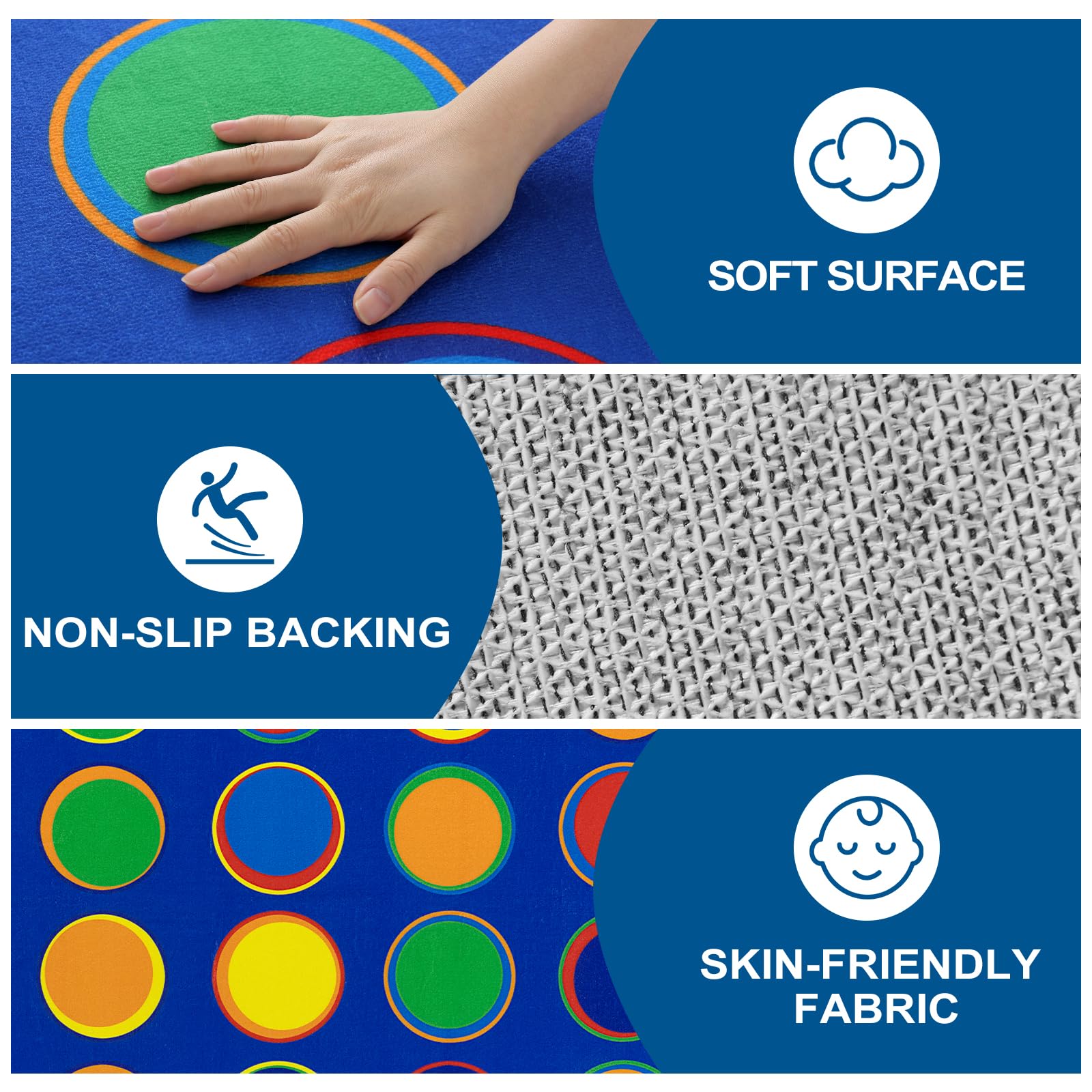 Snapklik.com : LIVEBOX Sitting Spots Kids Rug For Classroom, Washable ...