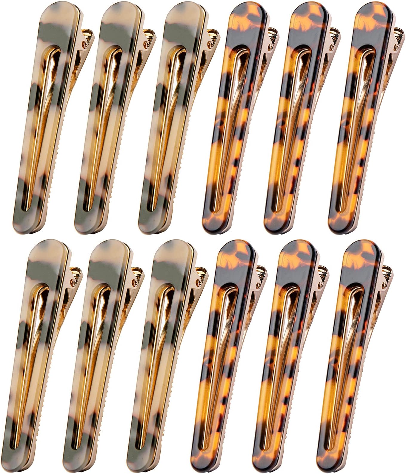 Amazon.com : Cobahom 12 Pack 3.26 Inch Chic Tortoise Shell Barrettes ...