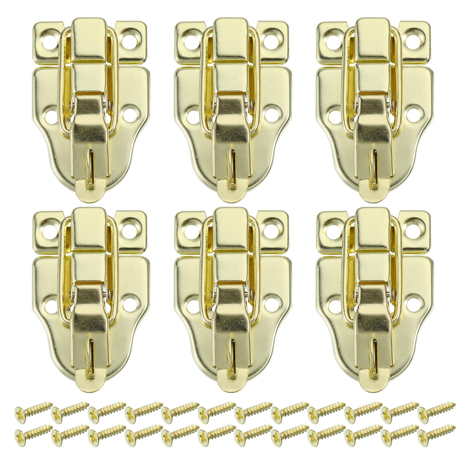 uxcell 6Pcs Duck-Billed Toggle Hasp Latch with Padlock Hole, Metal Box ...
