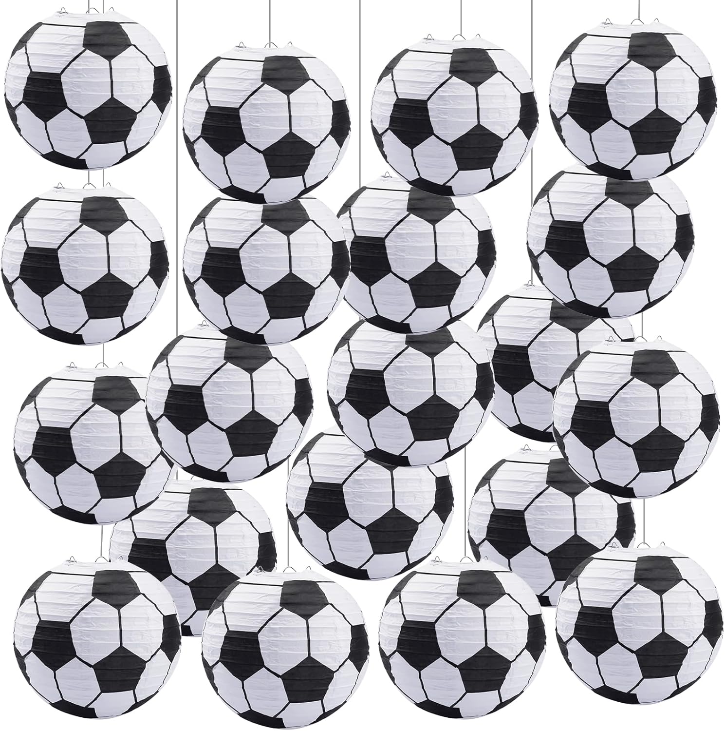20 Pieces Soccer Ball Hanging Lantern Party Favor, Soccer Ball Lanterns ...