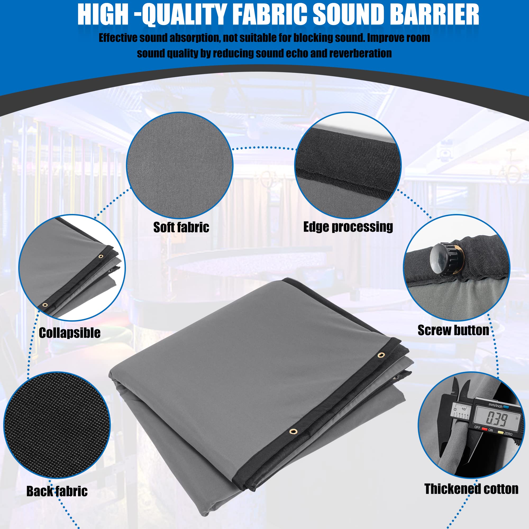 Snapklik.com : Sound Absorption Sheet, Sound Dampening Curtain Noise ...