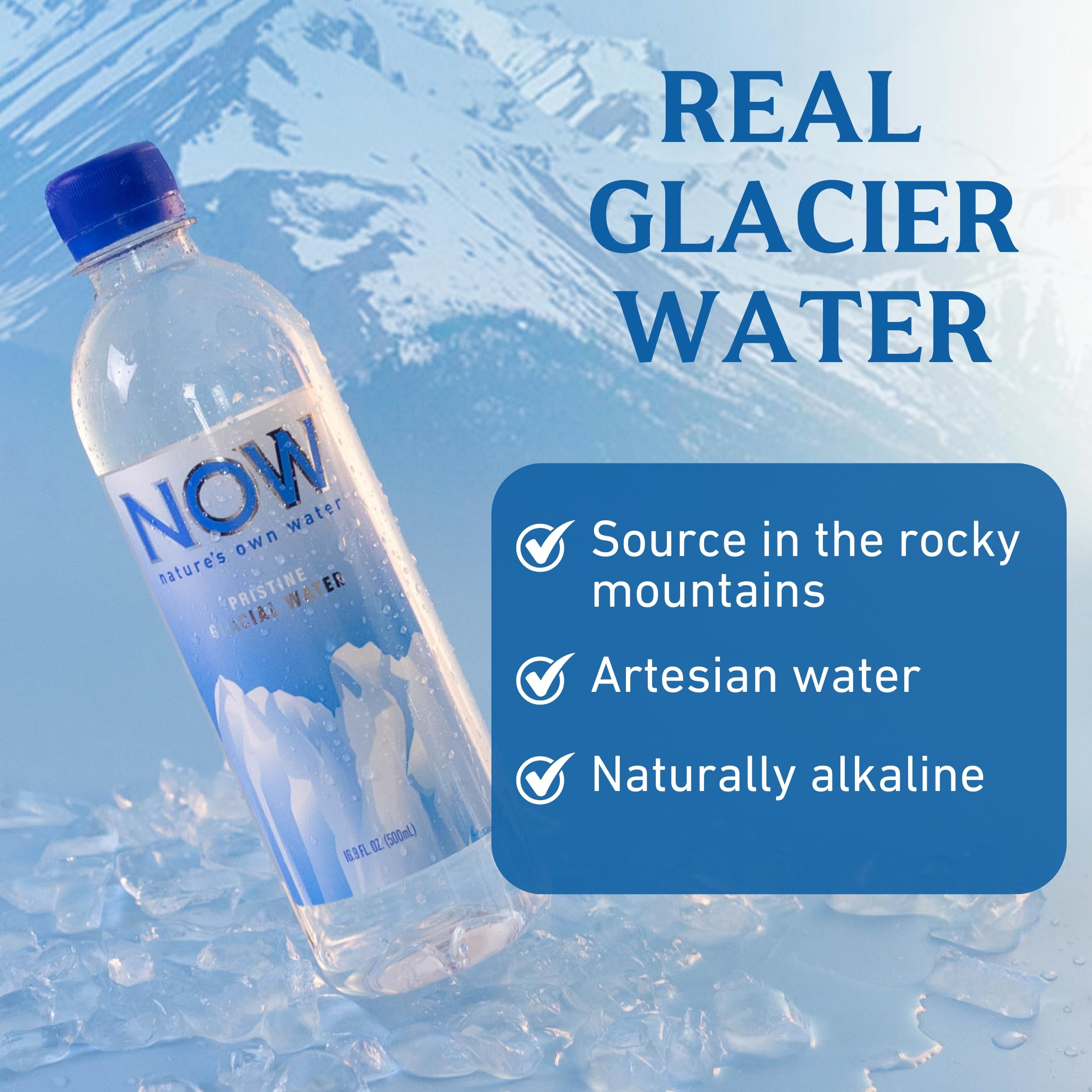 Snapklik.com : Now Water - Pristine Artesian Glacier Water, Naturally ...