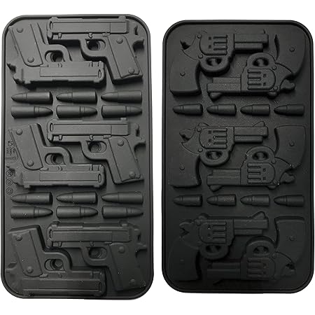 Amazon.com: Silicone Gun Handgun and Revolver Pistol Bullet Chocolate ...