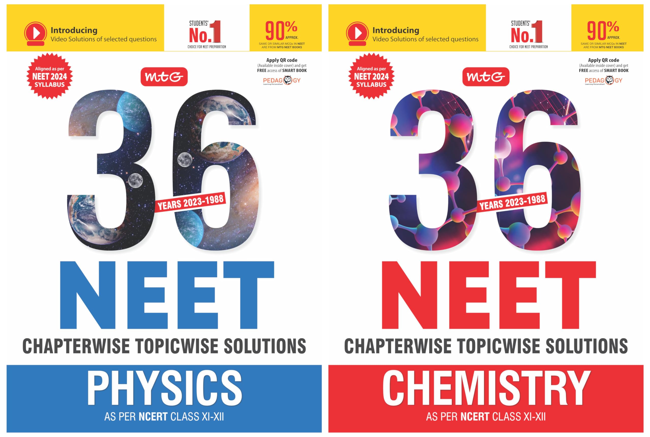 Buy MTG 36 Years NEET Previous Year Solved Question Papers with NEET ...