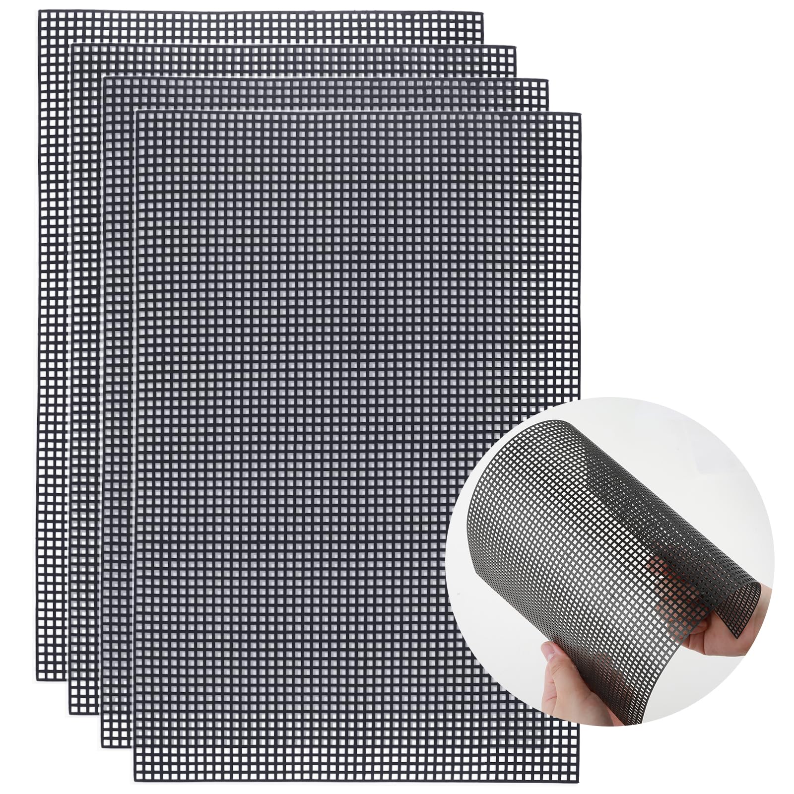 Amazon.com: Aster 4 Pieces 4 Count Plastic Mesh Canvas Sheets for ...