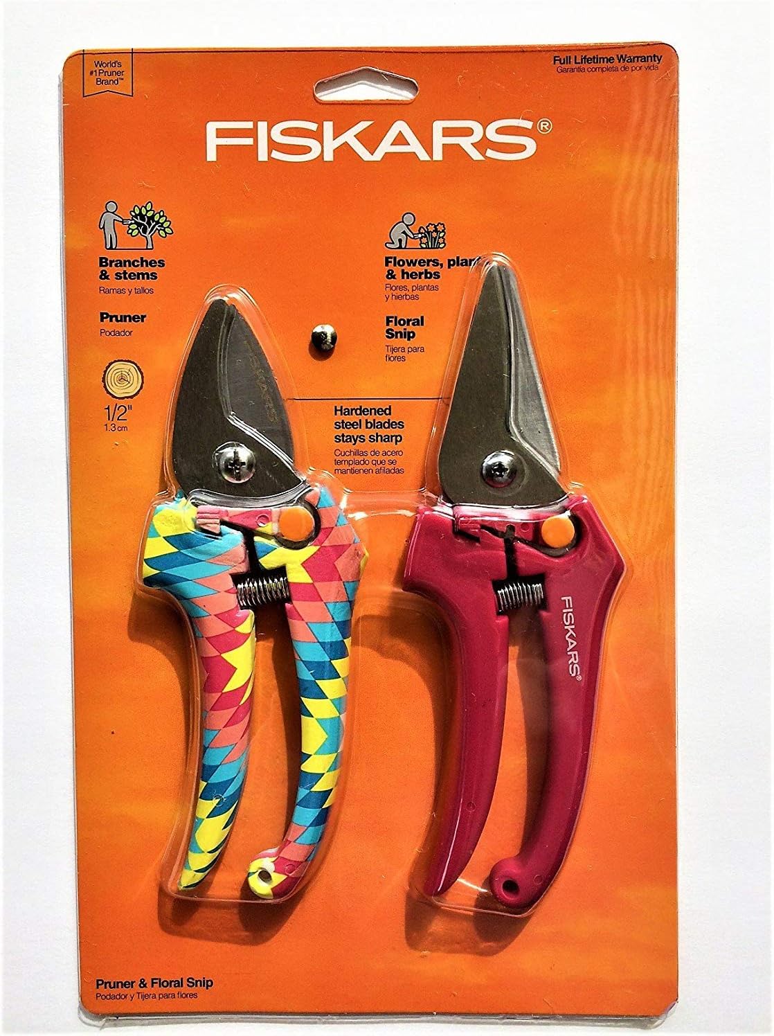 Amazon.com : Fiskars Designer Stainless Steel Pruner and Snip Set ...