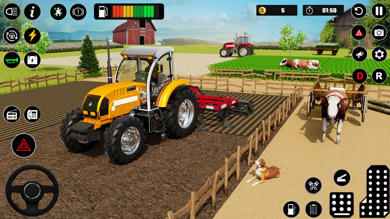 Real Tractor Farming Virtual Modern Tractor Simulator - Village Tractor ...