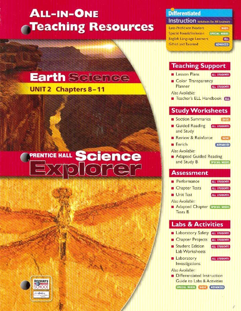 All-In-One Teaching Resources Book Earth Science Unit 2 Chapters 8-11 ...