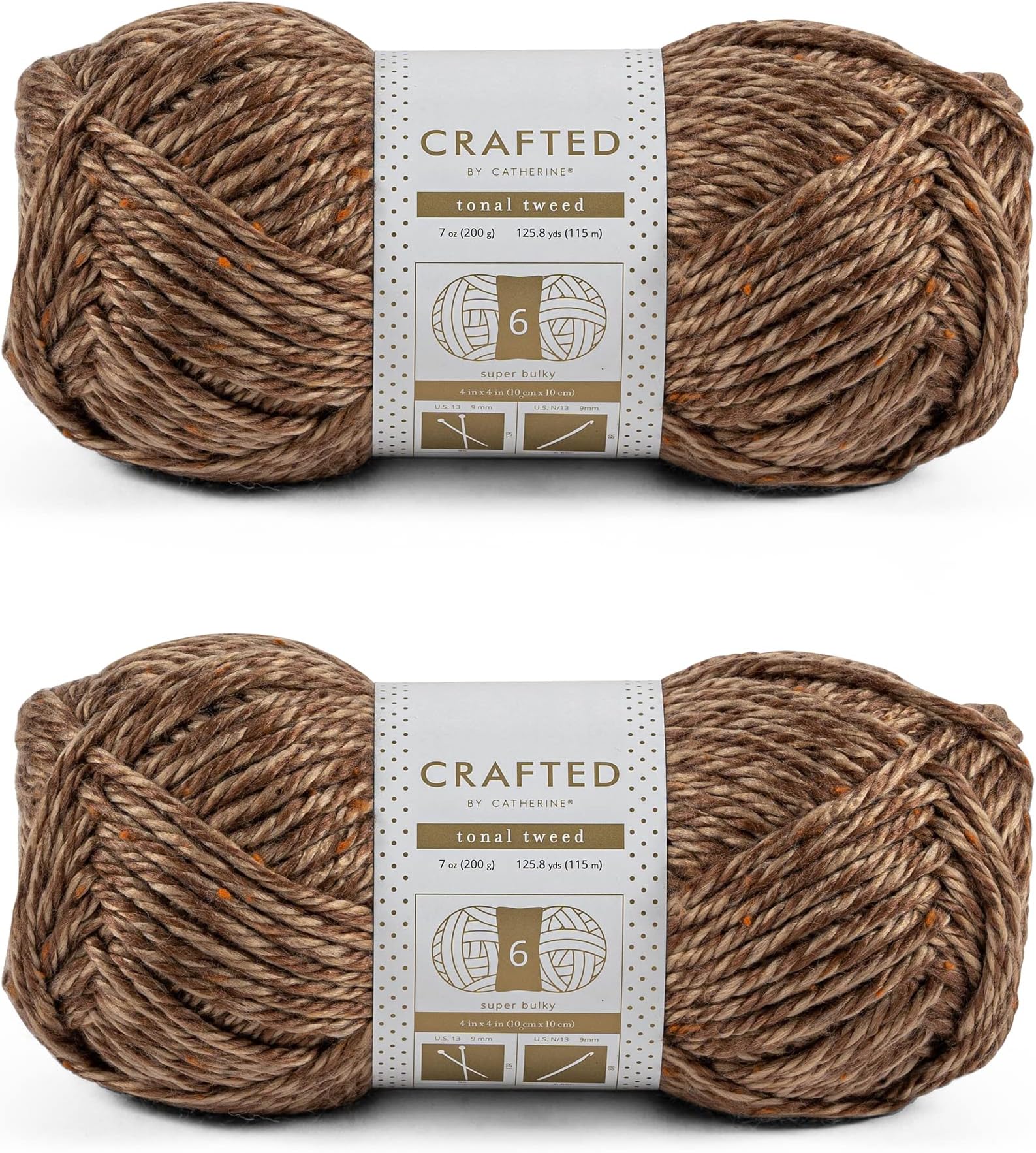 Amazon.com: Bernat Blanket Tweeds Sandy Tweed Yarn - 2 Pack of 10.5oz ...