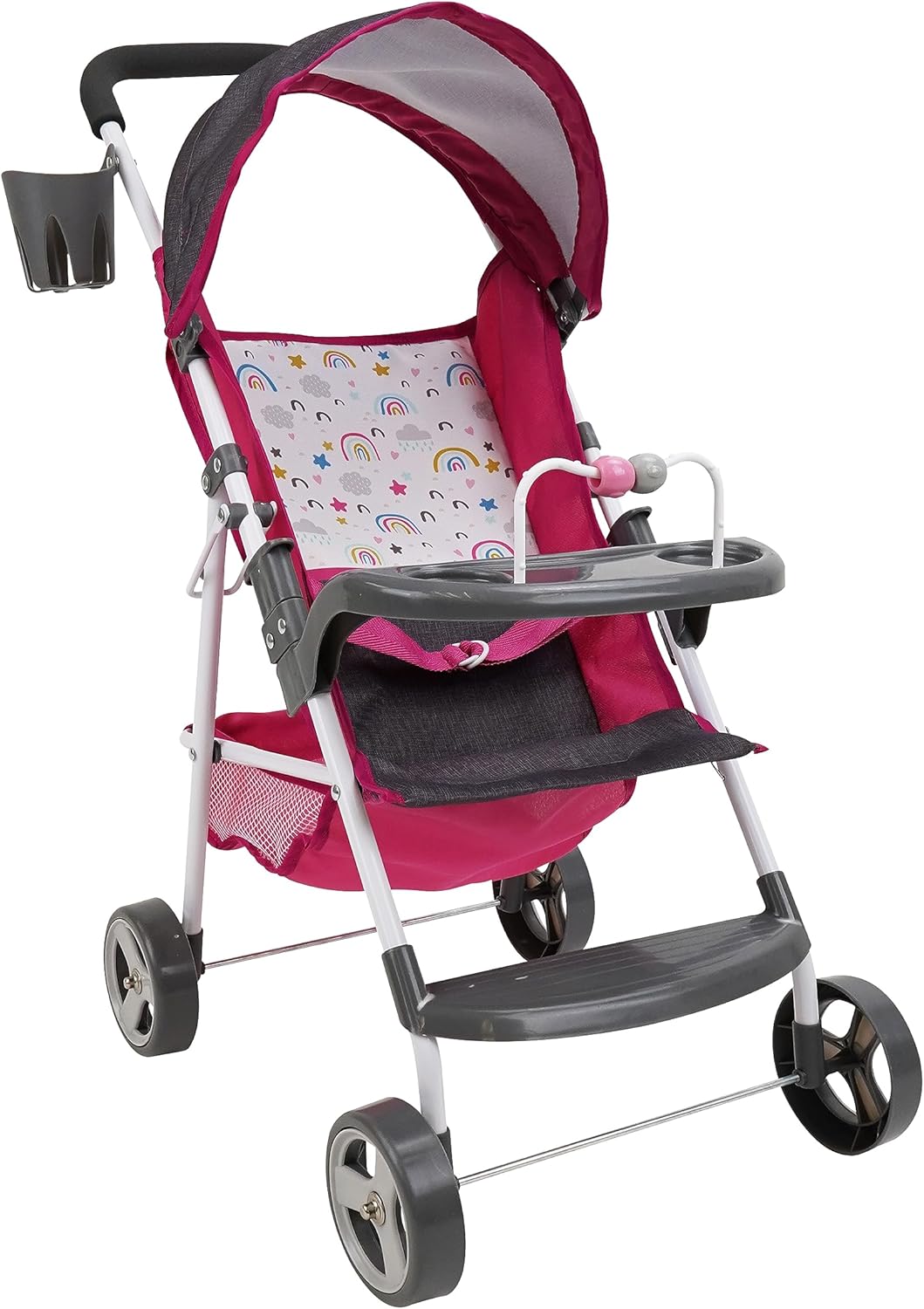509 Doll Travel Stroller in Rainbow Fun Print - Easy Fold Baby Doll ...