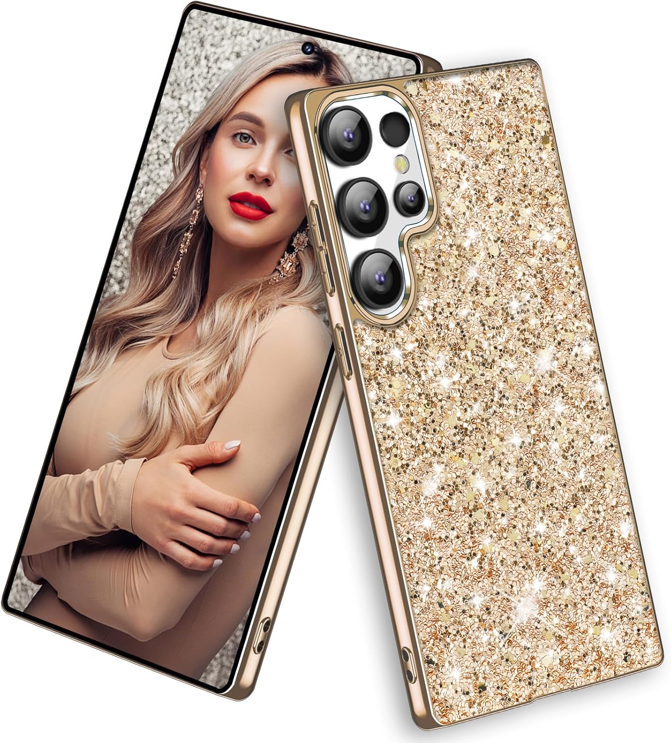 Amazon.com: S24 Ultra Glitter Case for Samsung Galaxy S24 Ultra 5G Phone Case for Women Girls ...