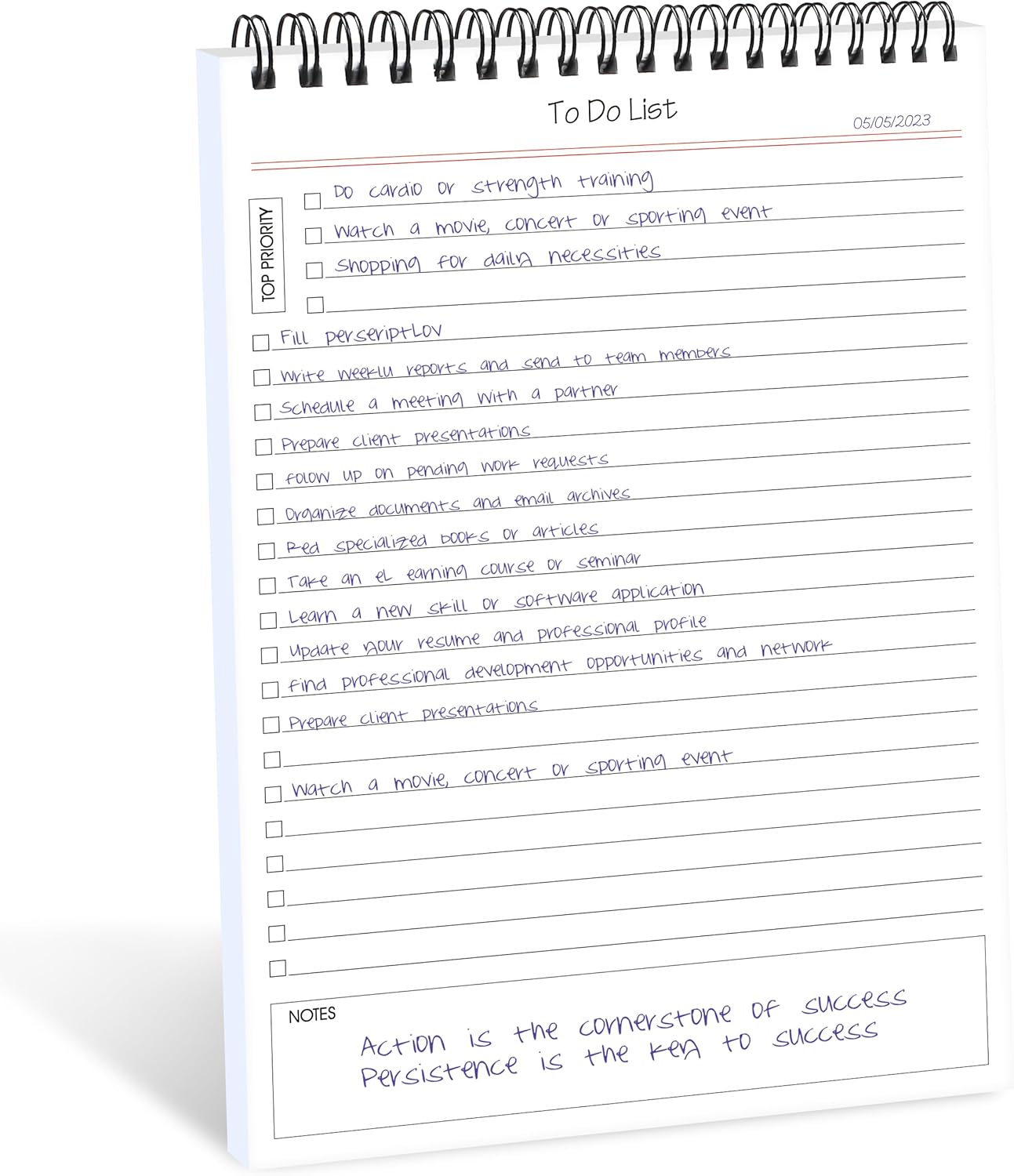 To Do List Notepad Daily Planner Notepad Undated 52-Page Task Planner ...