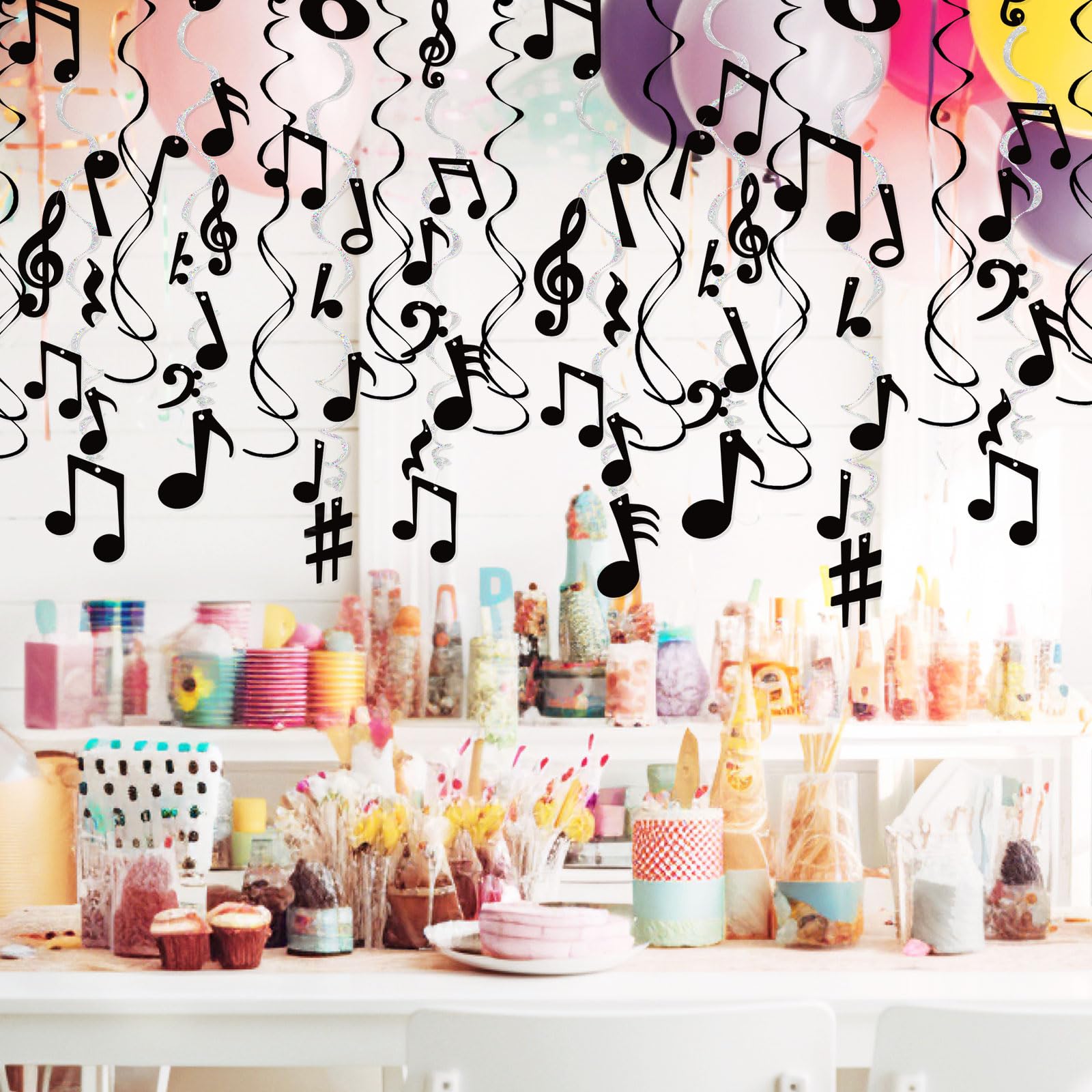 Snapklik.com : DIY Musical Notes Hanging Swirl Decorations - 123 Pieces ...