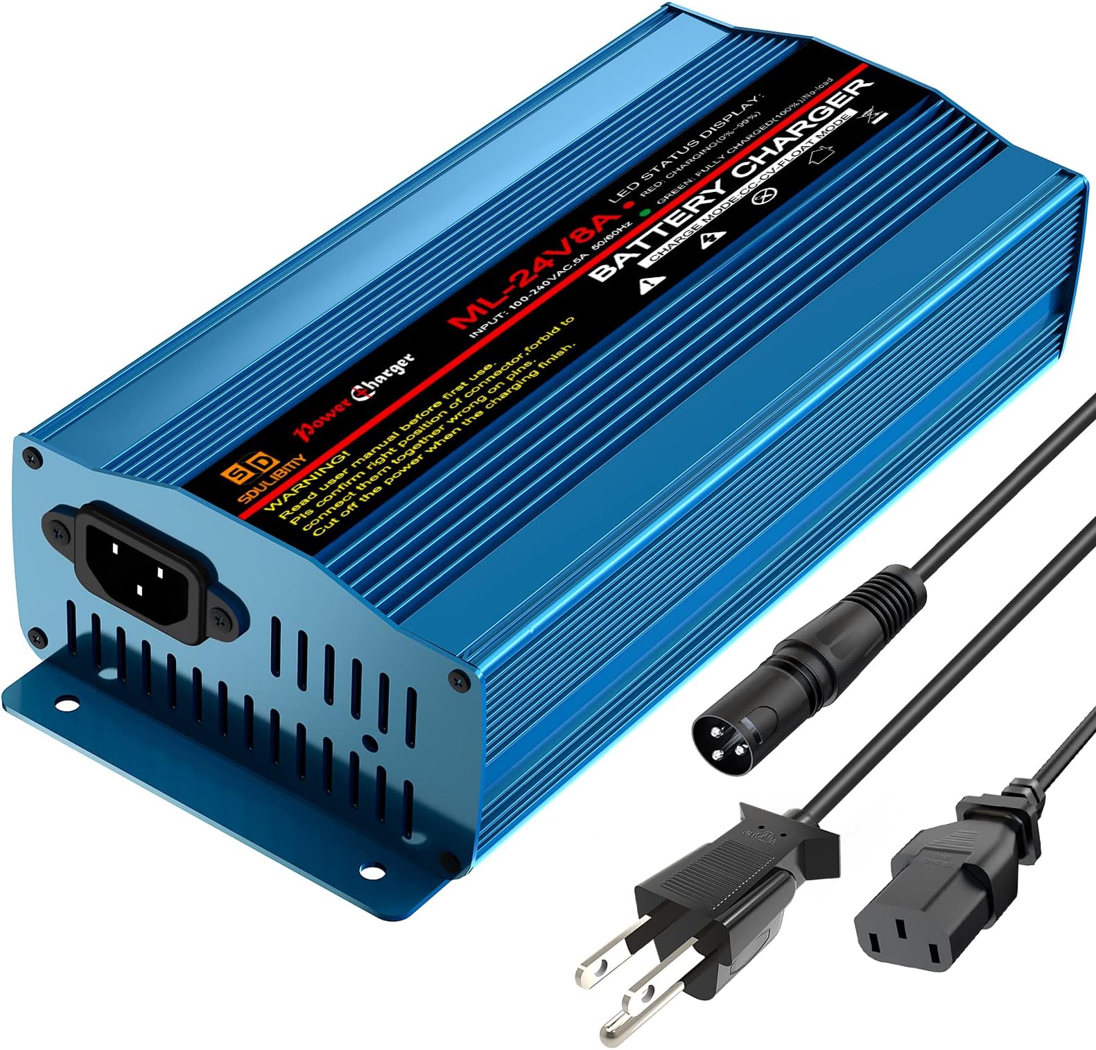 Amazon.com: ENCAREFOR 24 Volt 4.0 Amp XLR HP8204B Lead-Acid Battery Charger for Electric ...