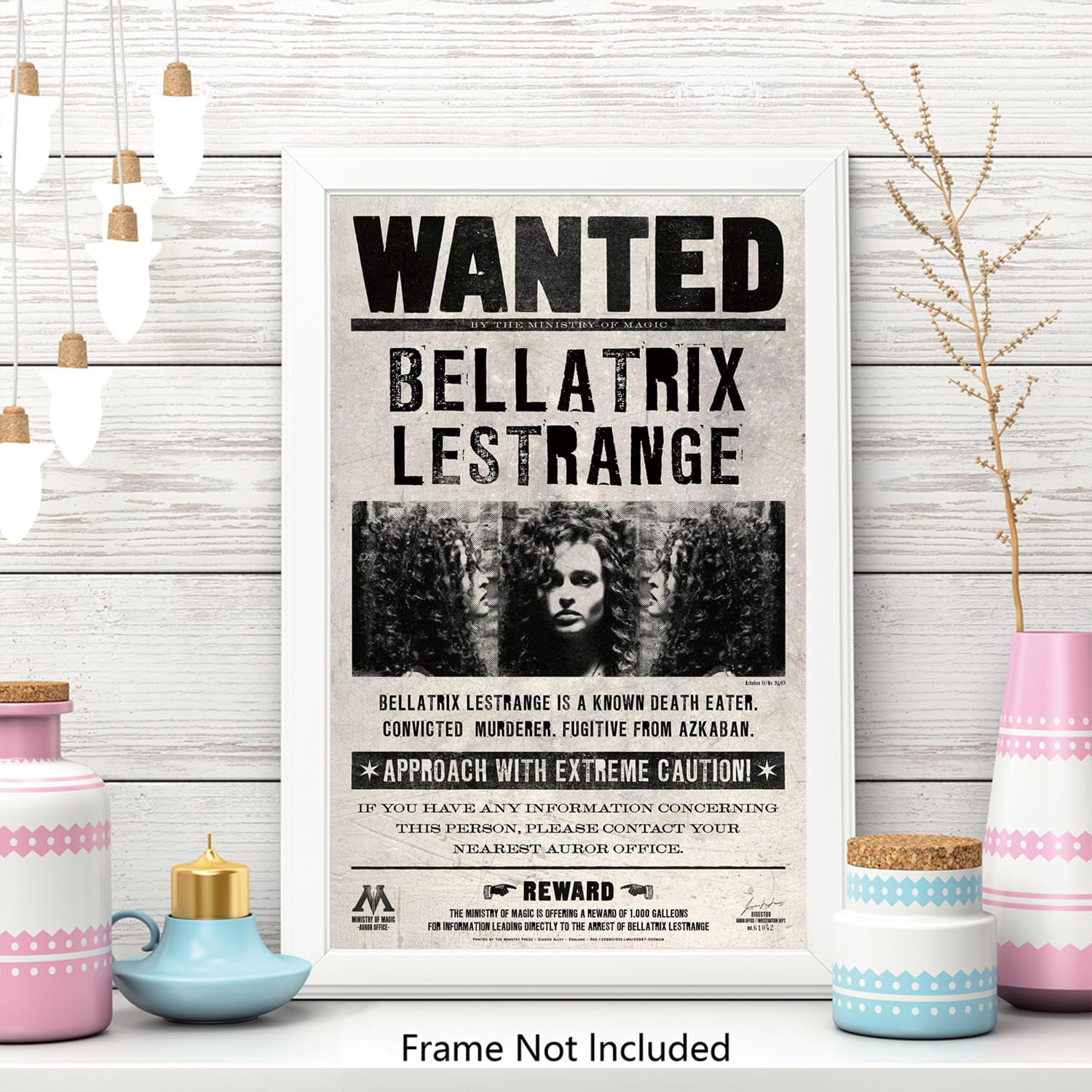 Bellatrix Wanted Poster Vintage '09 Harry Potter Bellatrix Wanted