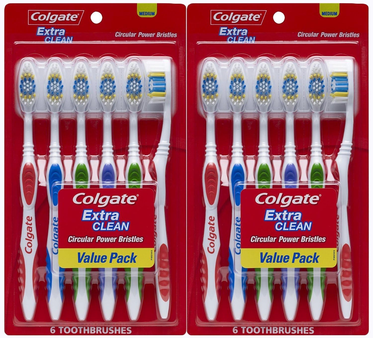 Amazon.com: Colgate Extra Clean Full Head, Medium Toothbrush, 12 Count ...