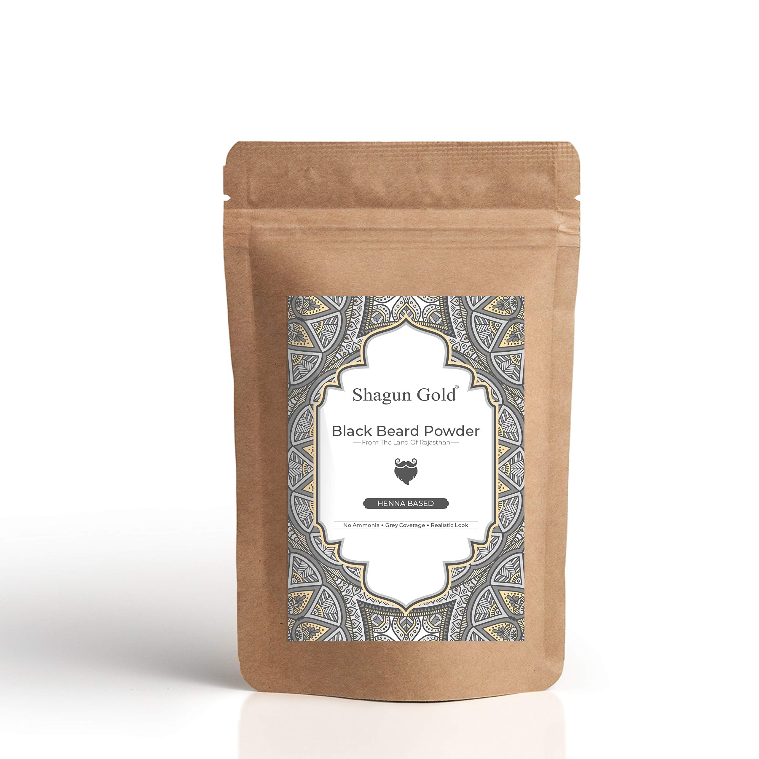 Buy Shagungold Herbal Black Beard Henna Powder for Instant Moustache ...